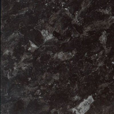38mm Ebony granite Gloss Black Stone effect Laminate Round edge Kitchen ...