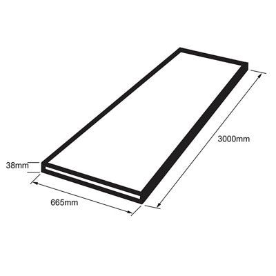 38mm Jamocha Gloss Brown Laminate Round edge Kitchen Worktop, (L)3000mm ...