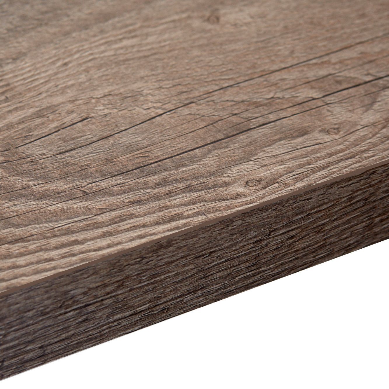 38mm Mountain timber Wood effect Laminate Square edge Kitchen Right ...