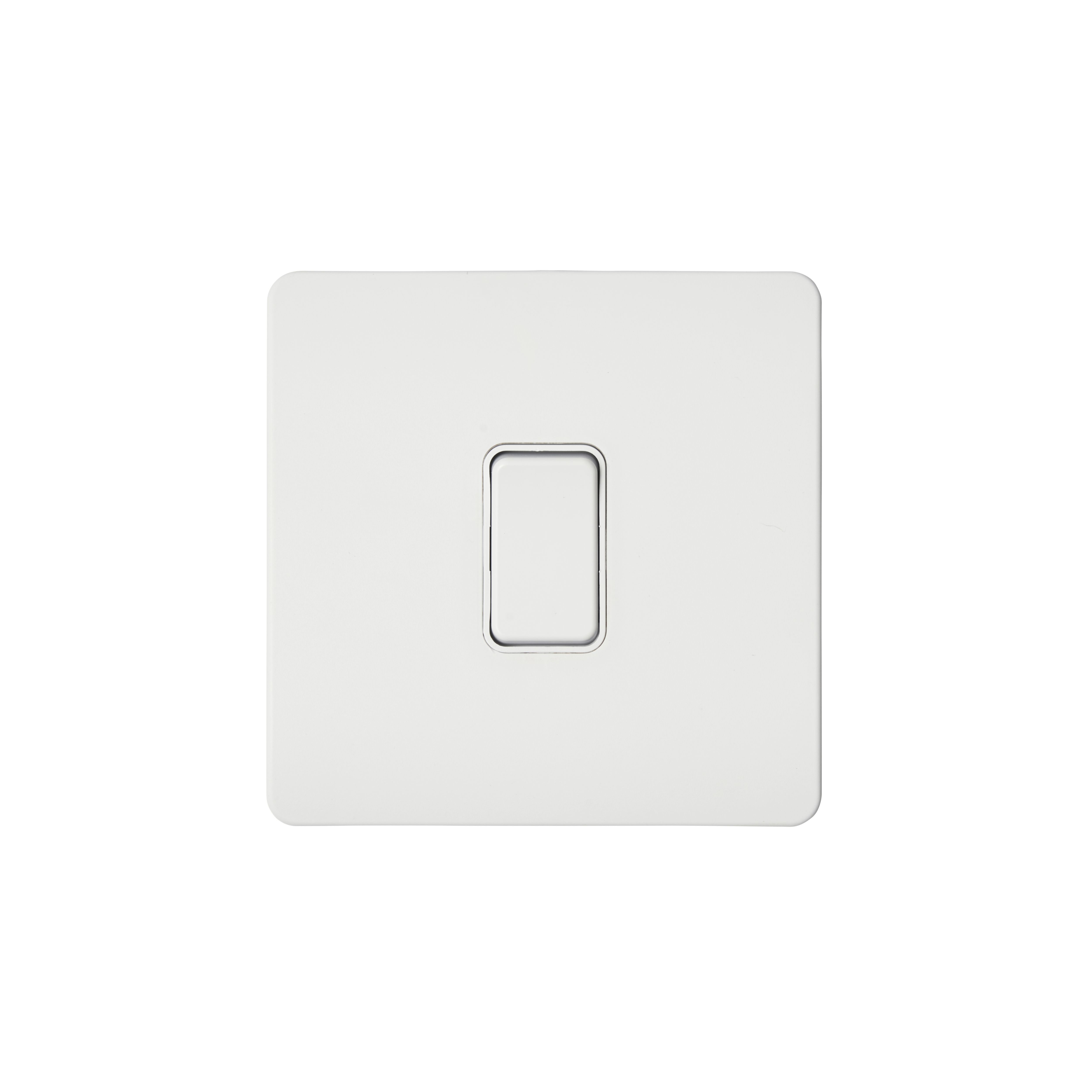 3A 2 way 1 gang Retractive switch Kinetic Matt White