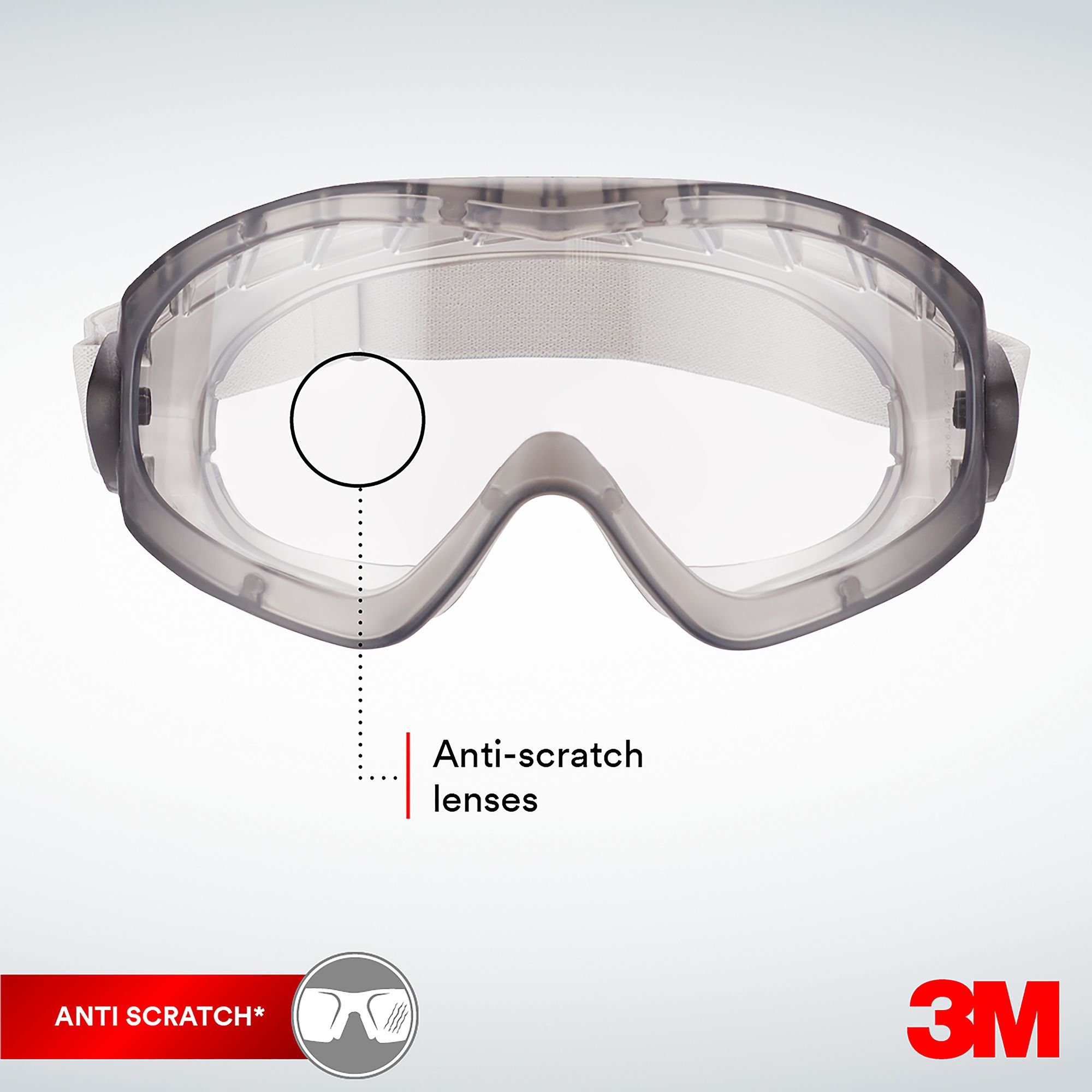 3M 2890S Clear lens Safety goggles