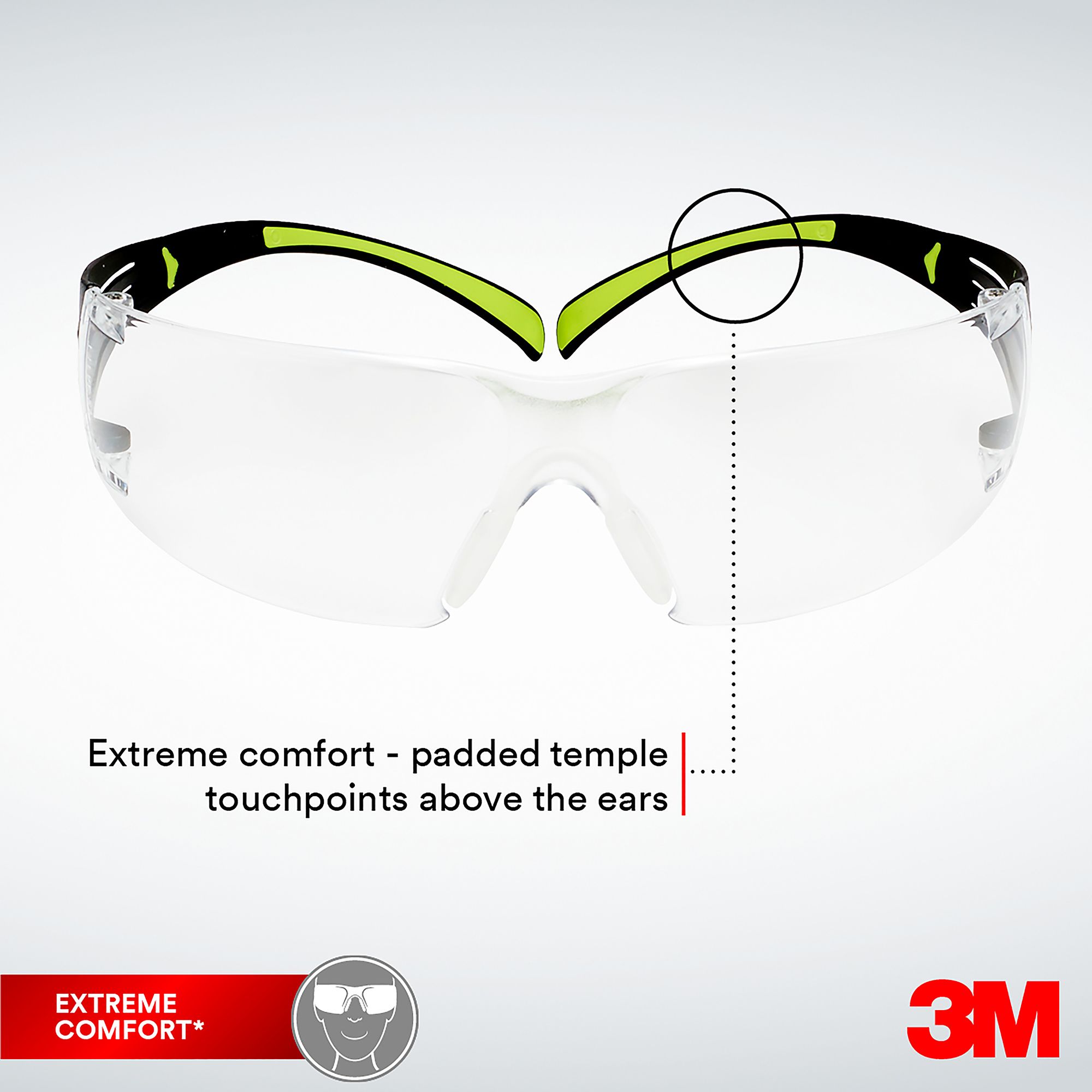 3M Clear lens Safety specs - SecureFit400