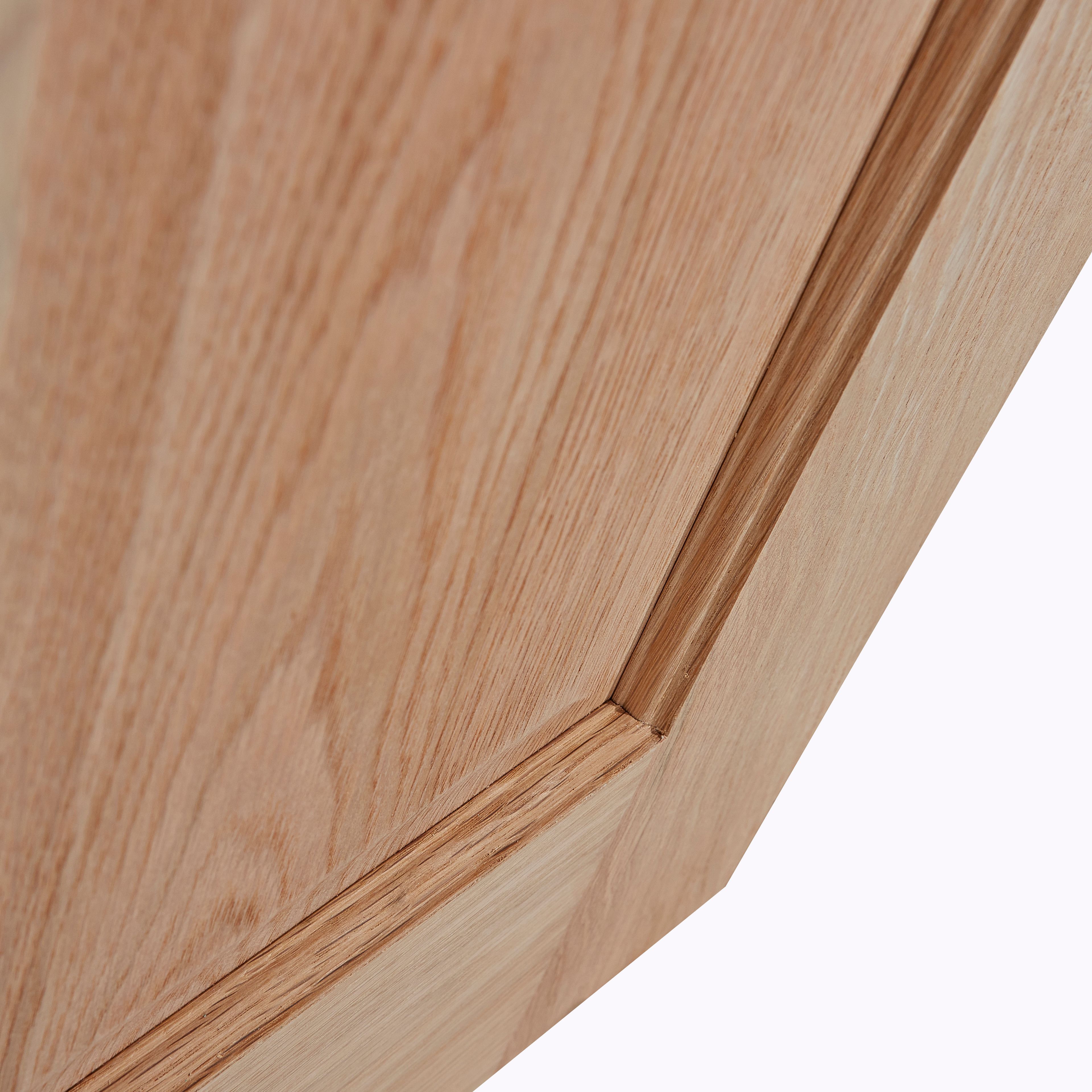 4 panel Classic Oak veneer Internal Door, (H)1981mm (W)610mm (T)35mm