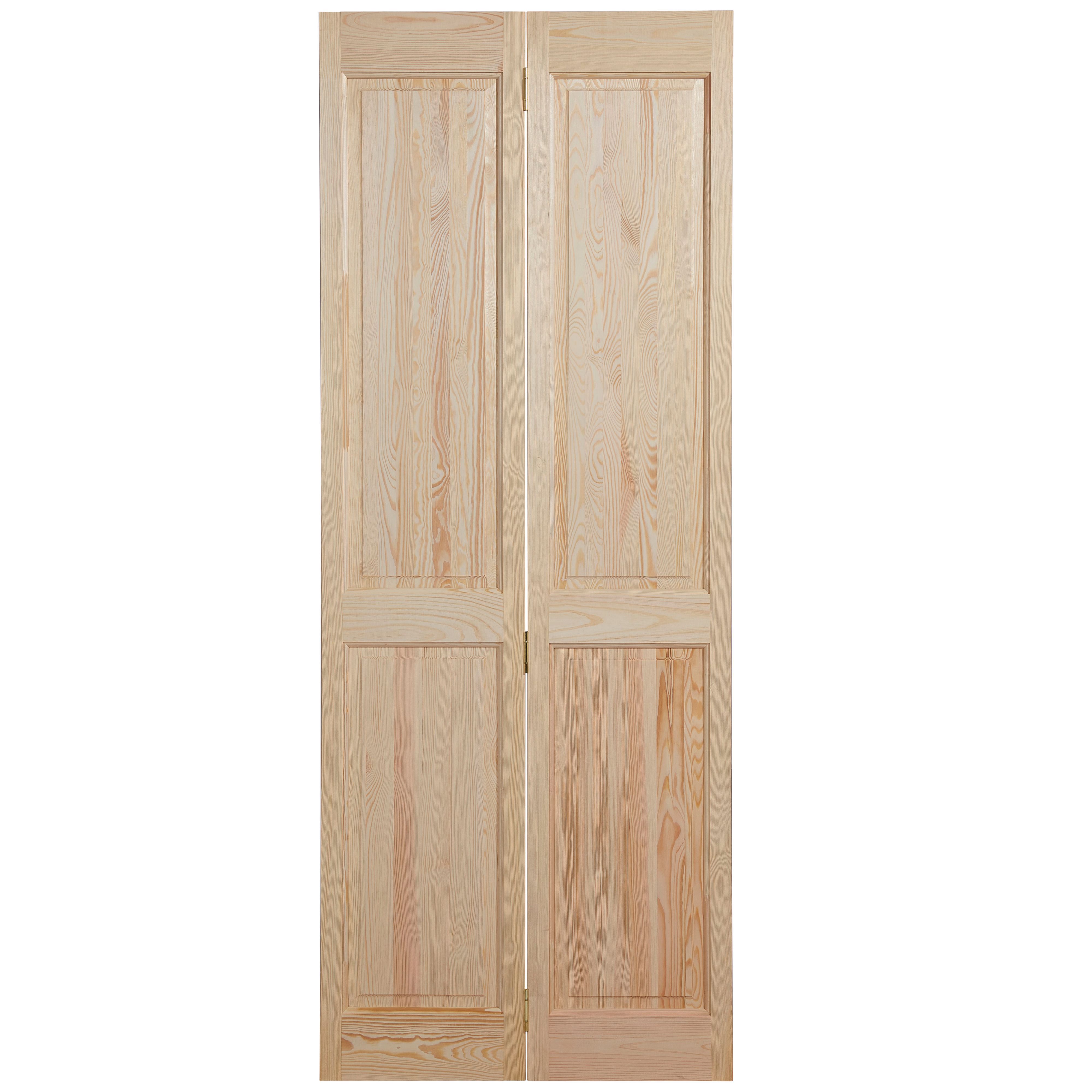 4 panel Unglazed Clear pine Internal Bi-fold Door set, (H)1946mm (W ...