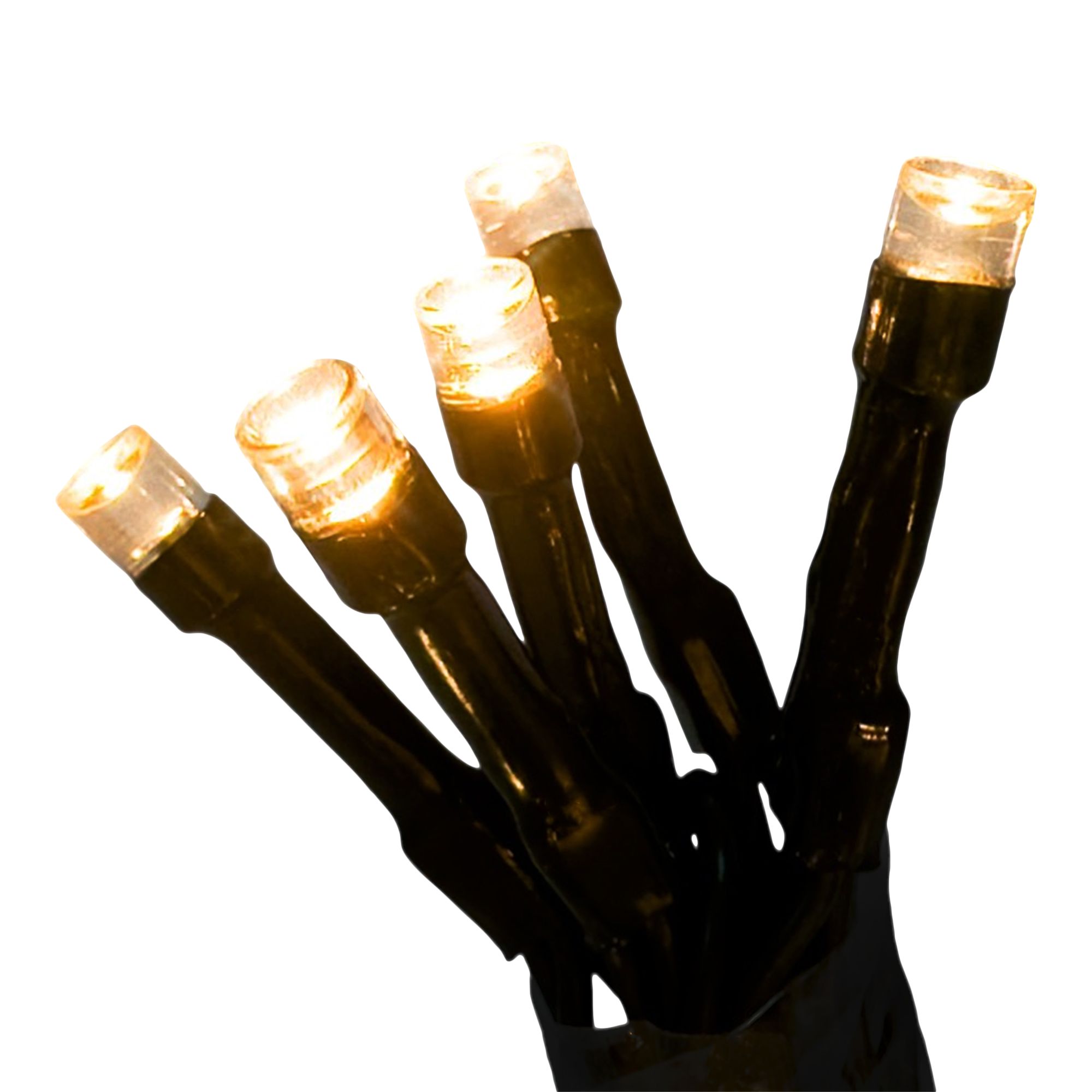 400 Warm white LED String lights With timer function Green cable
