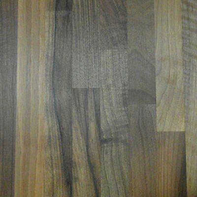 40mm Solid walnut Square edge Kitchen Breakfront Worktop, (L)3000mm ...