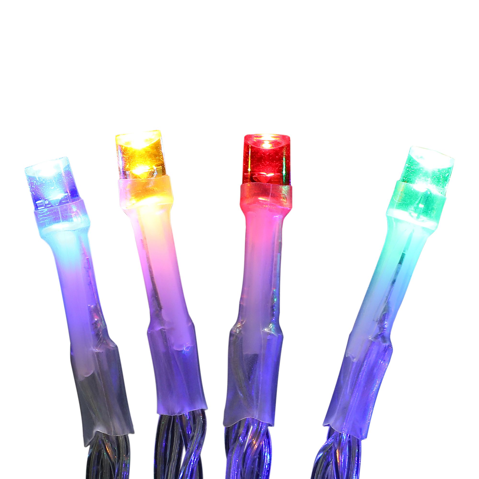 50 Multicolour LED String lights With timer function Clear cable