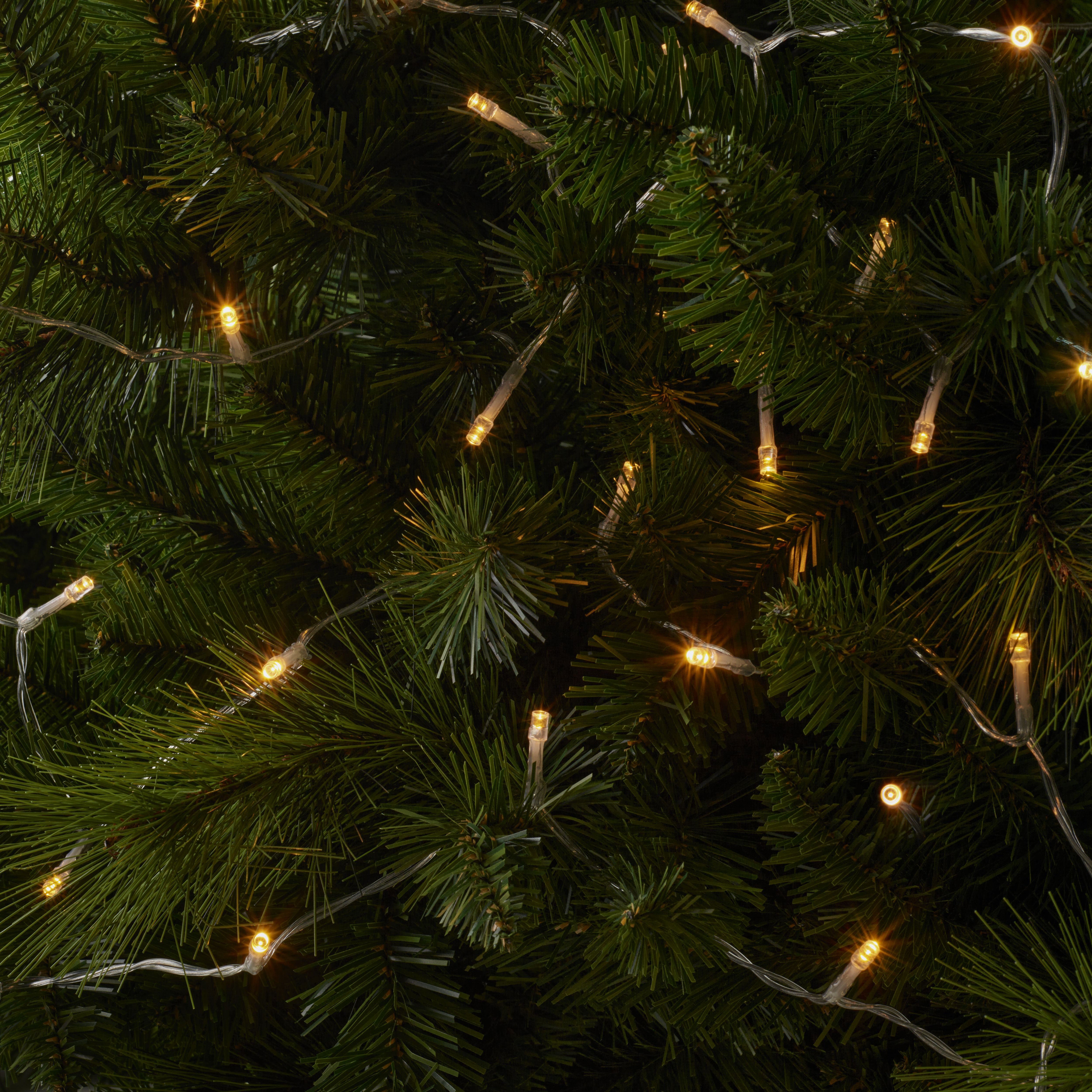 50 Warm white LED String lights With timer function Clear cable