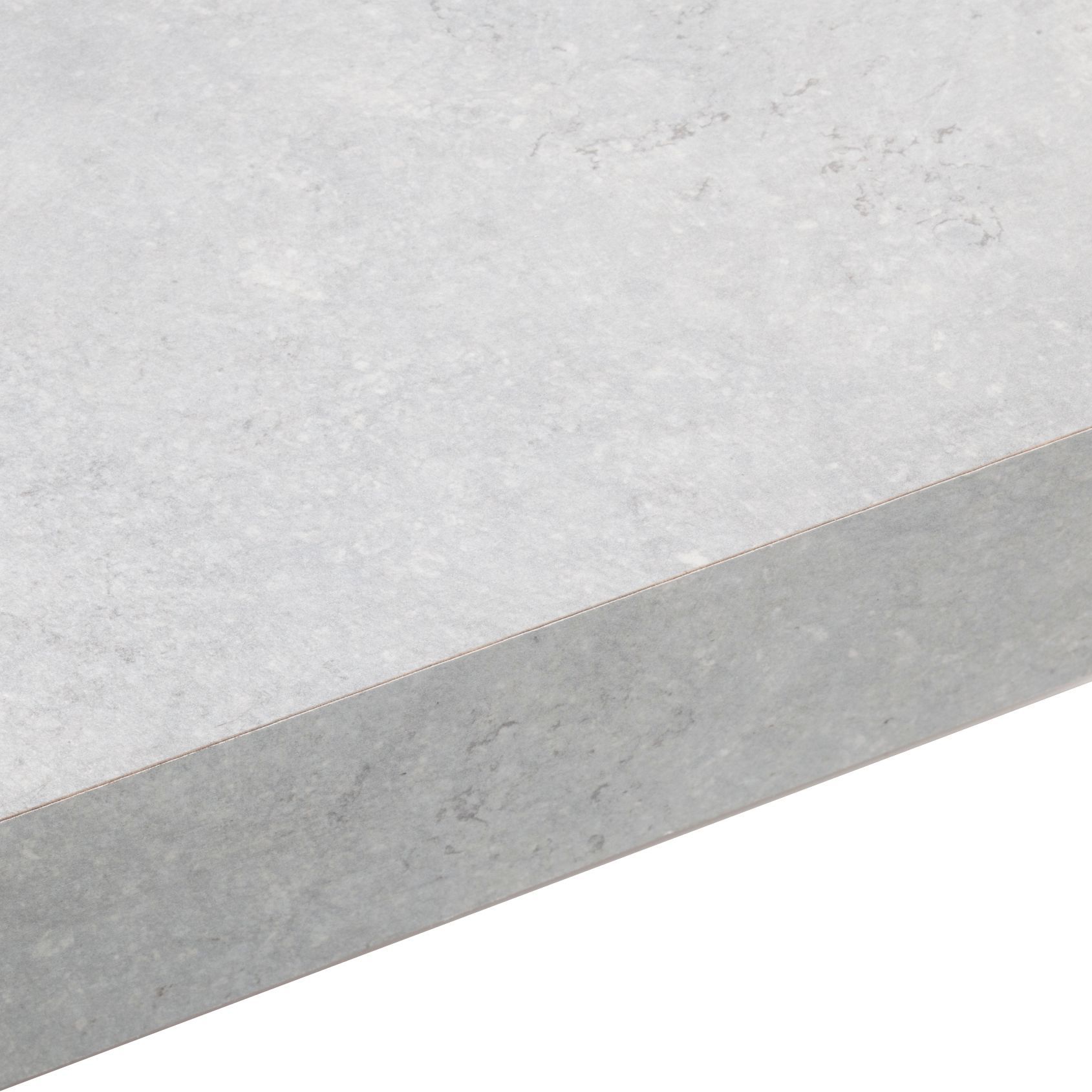 50mm Tectonica Grey Laminate Square edge Kitchen Worktop, (L)3000mm ...
