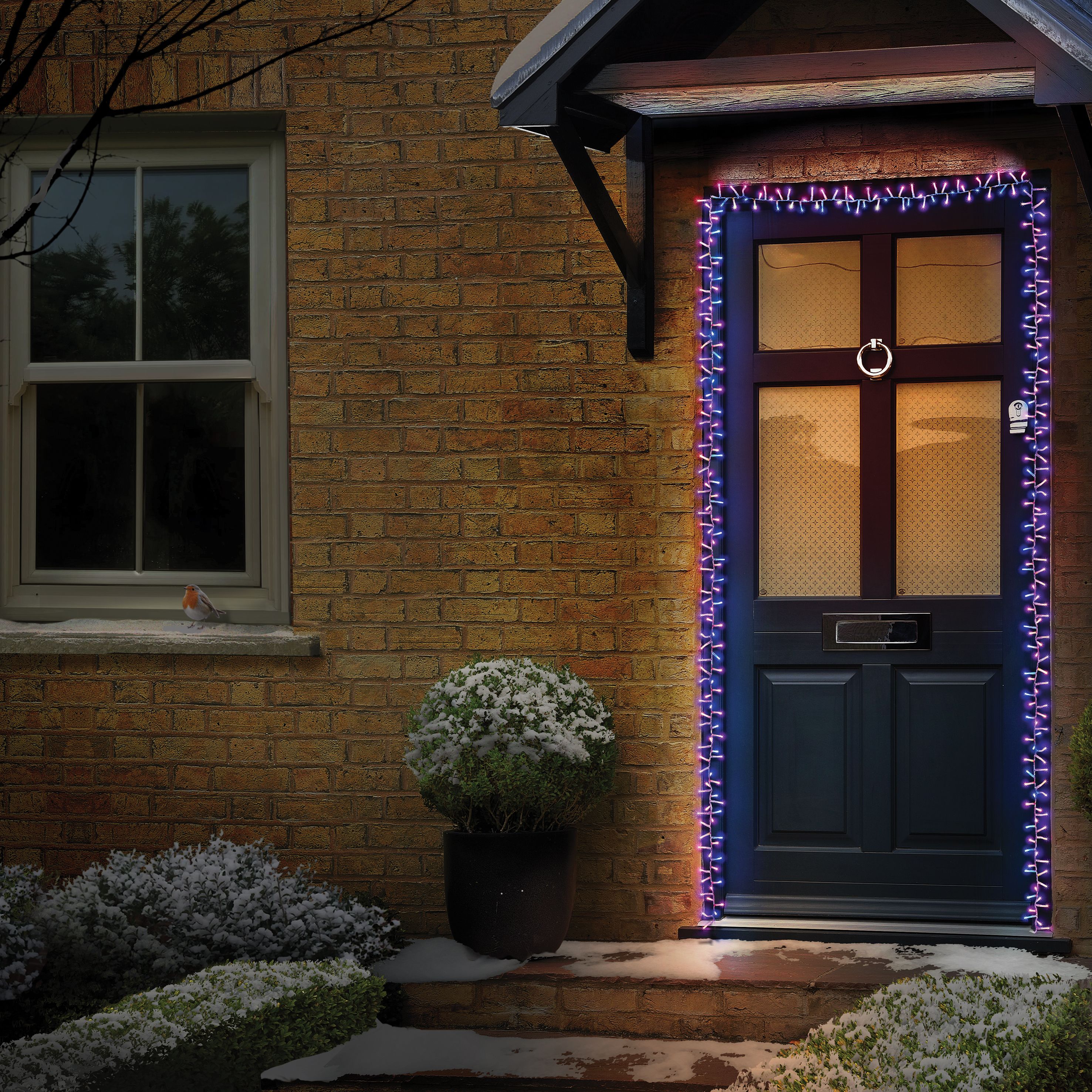 5500mm Supabright door Pre-lit Garland - Rainbow