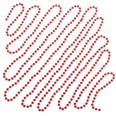 5m Red Metallic effect Bead chain | DIY at B&Q