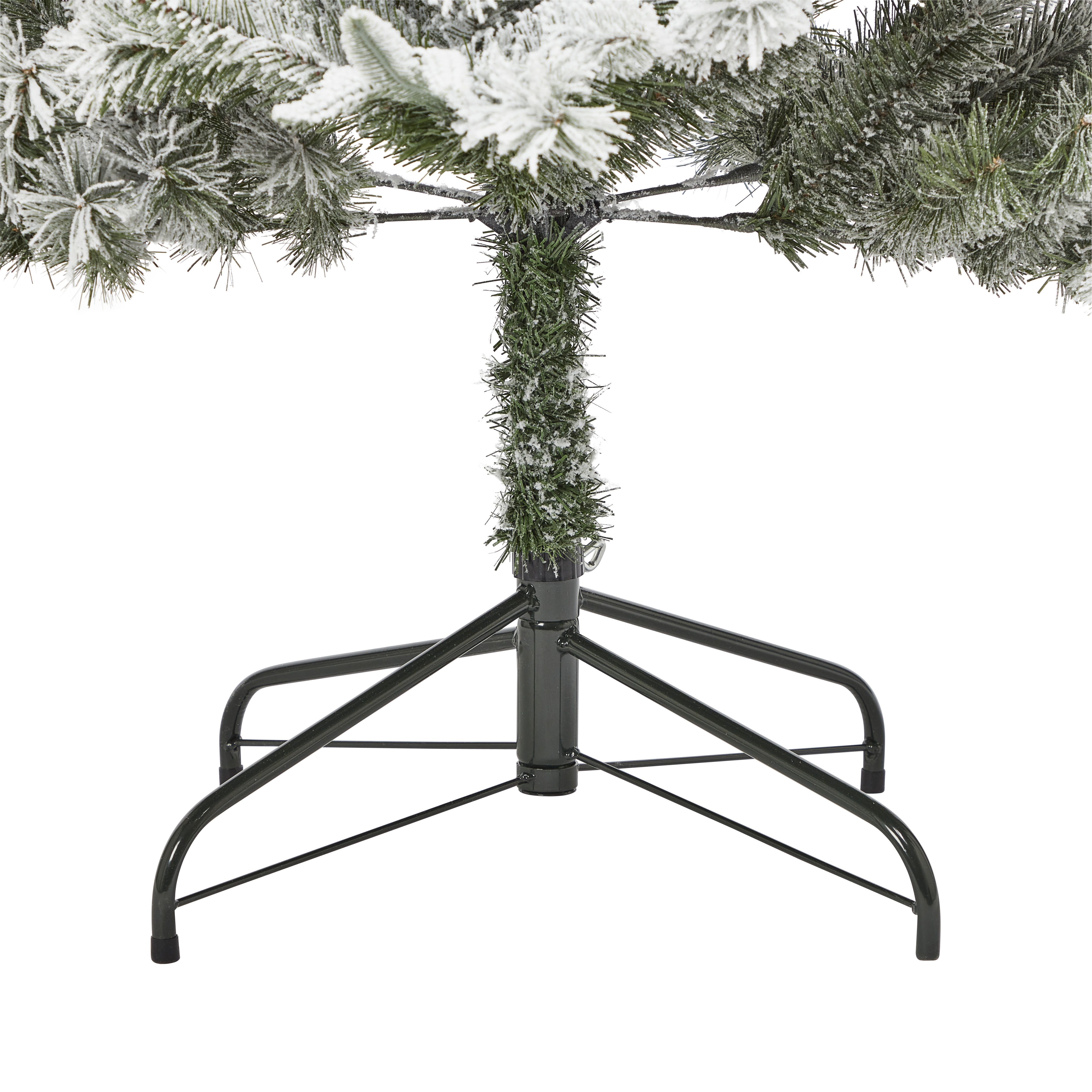 6ft Kabru Snowy Green Snow tipped effect Hinged Full Artificial ...