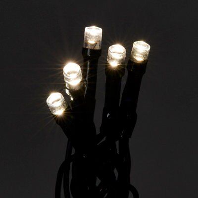 720 Ice white LED String lights With timer Green cable