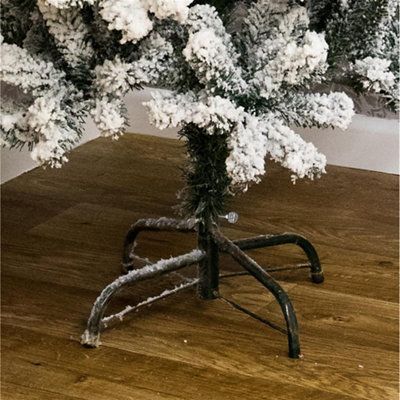 7ft Flocked spruce pine Green Snow tipped effect Wrapped Slim ...