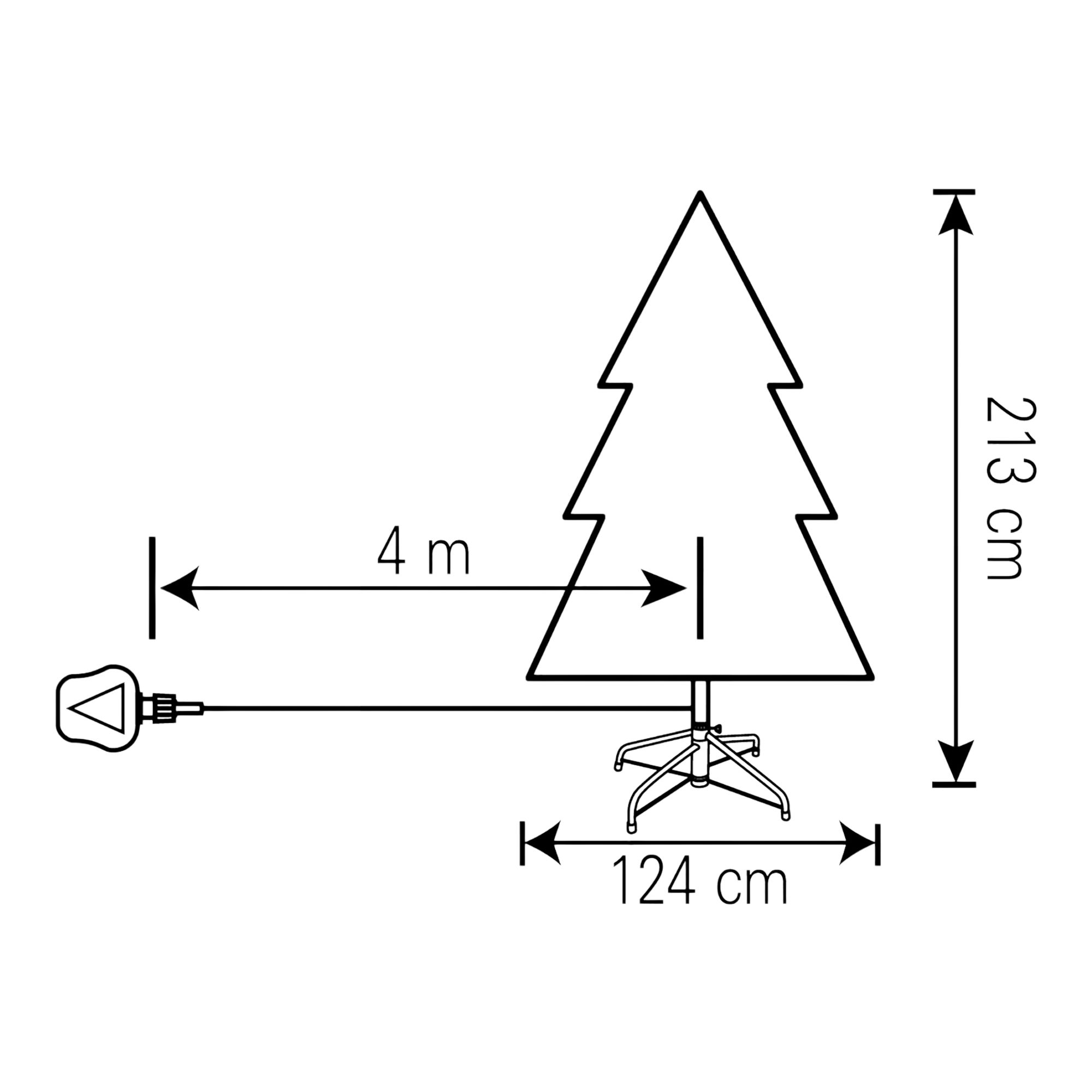 7ft Full Fraser Fir Warm white LED Hinged Pre-lit Artificial Christmas ...