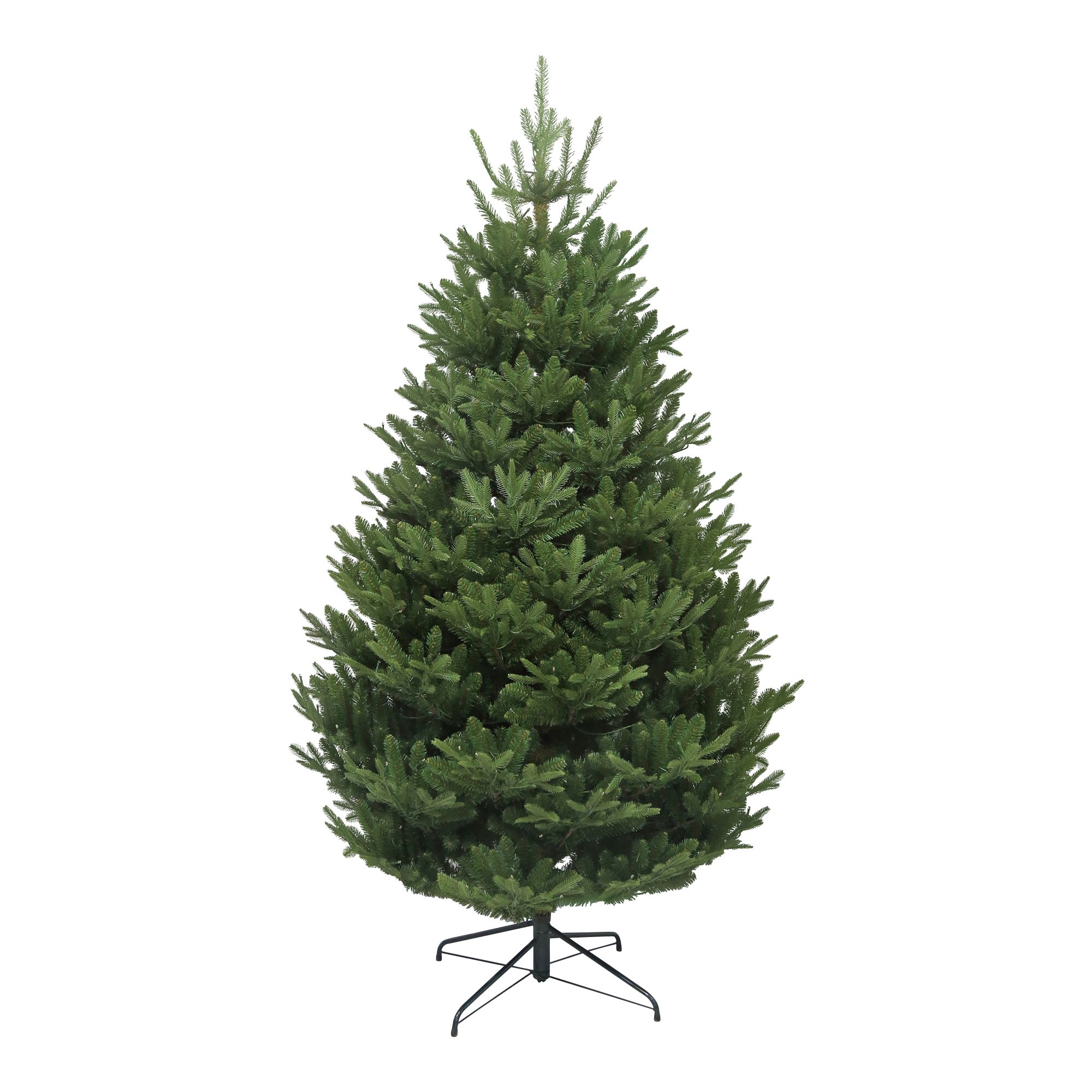 7ft Full Fraser Fir Warm white LED Hinged Pre-lit Artificial Christmas ...