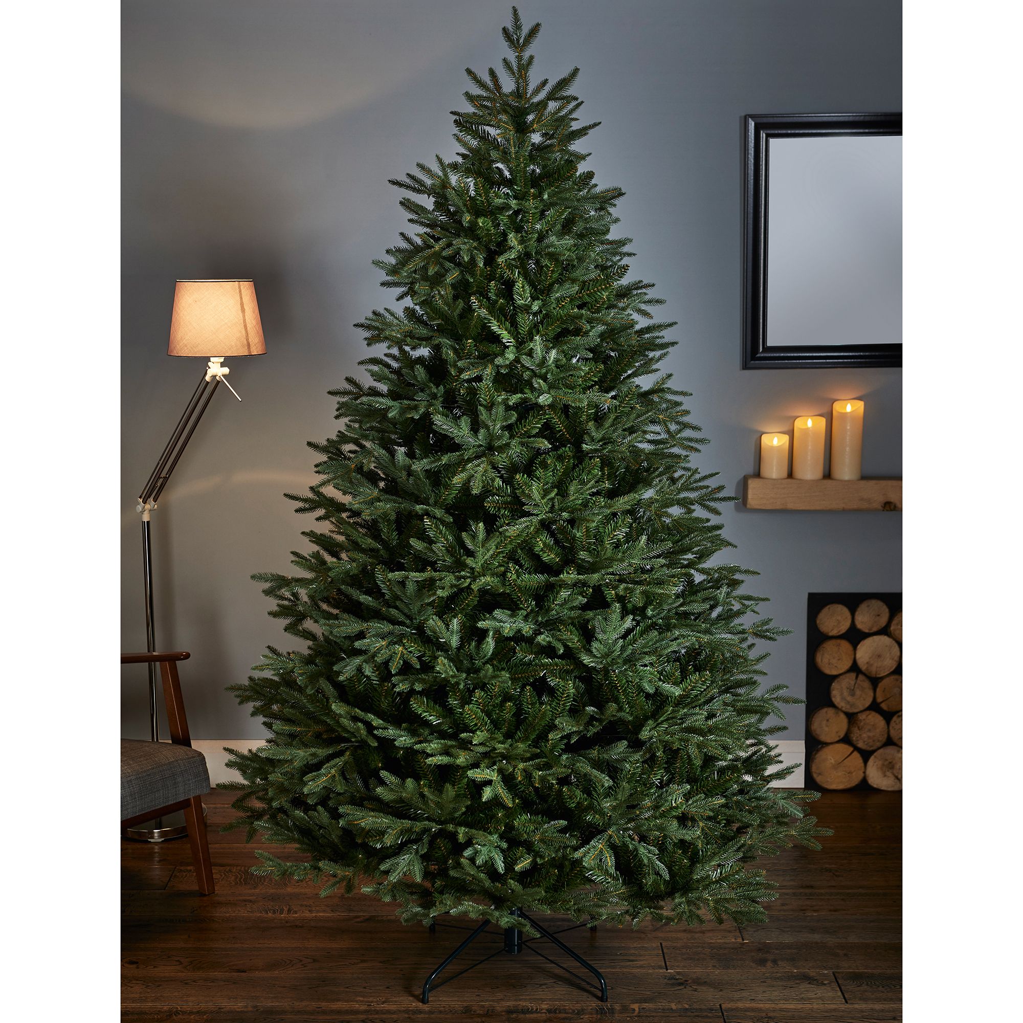 7ft Silverthorne pine Green Hinged Full Artificial Christmas tree | DIY ...