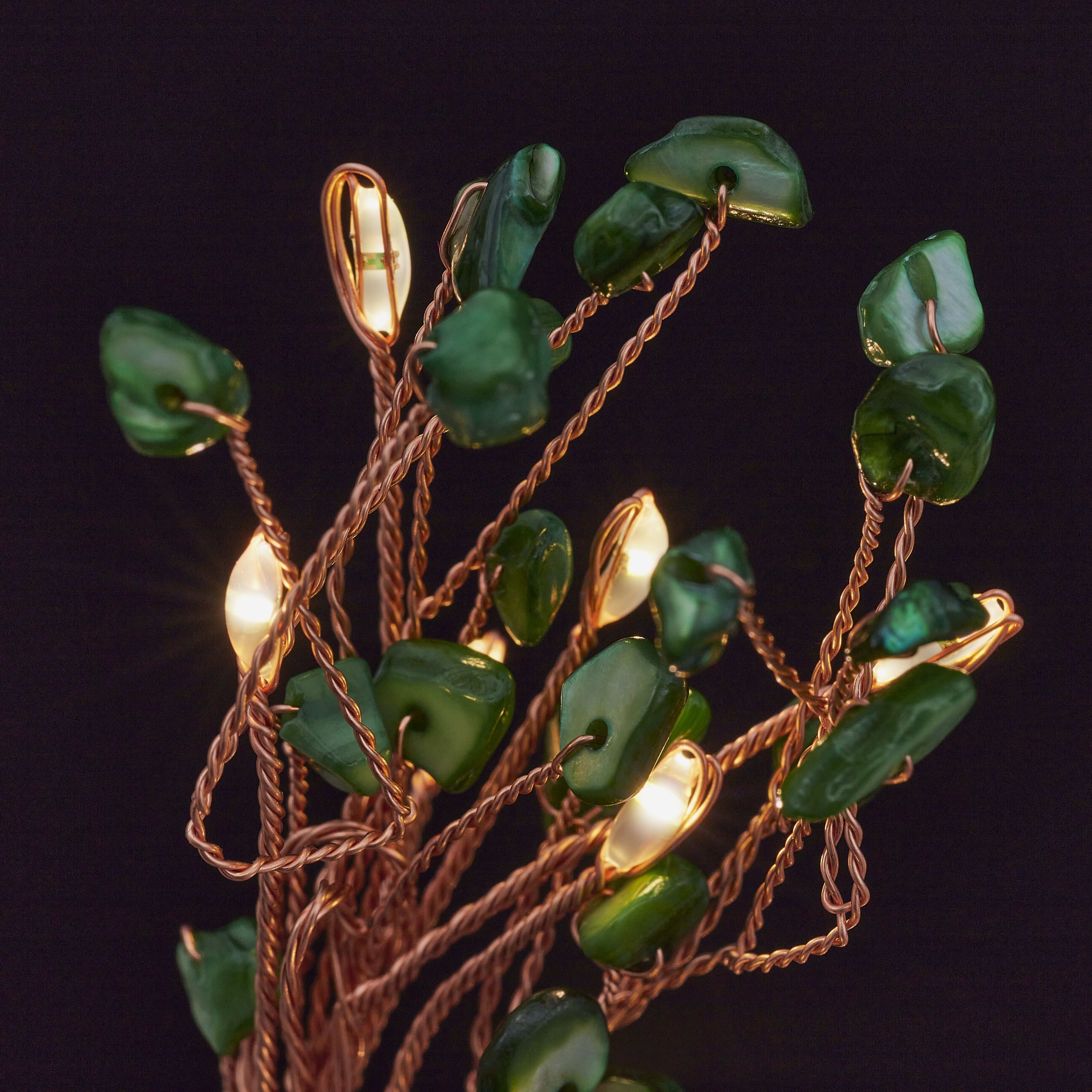 80 Warm white Stone LED With timer function Cluster string light with 2.2m