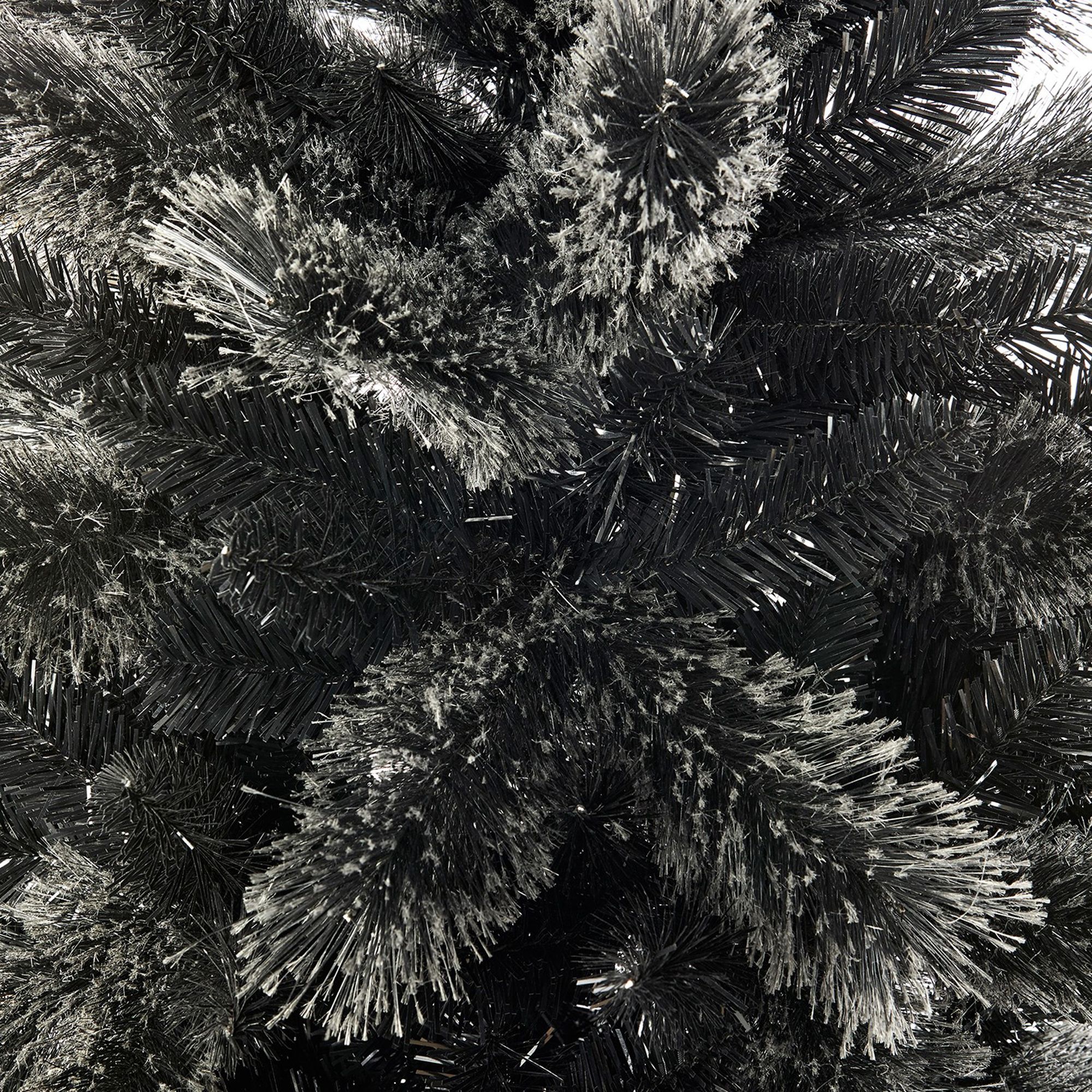 8ft Black tipped Fir Black Hinged Full Artificial Christmas tree