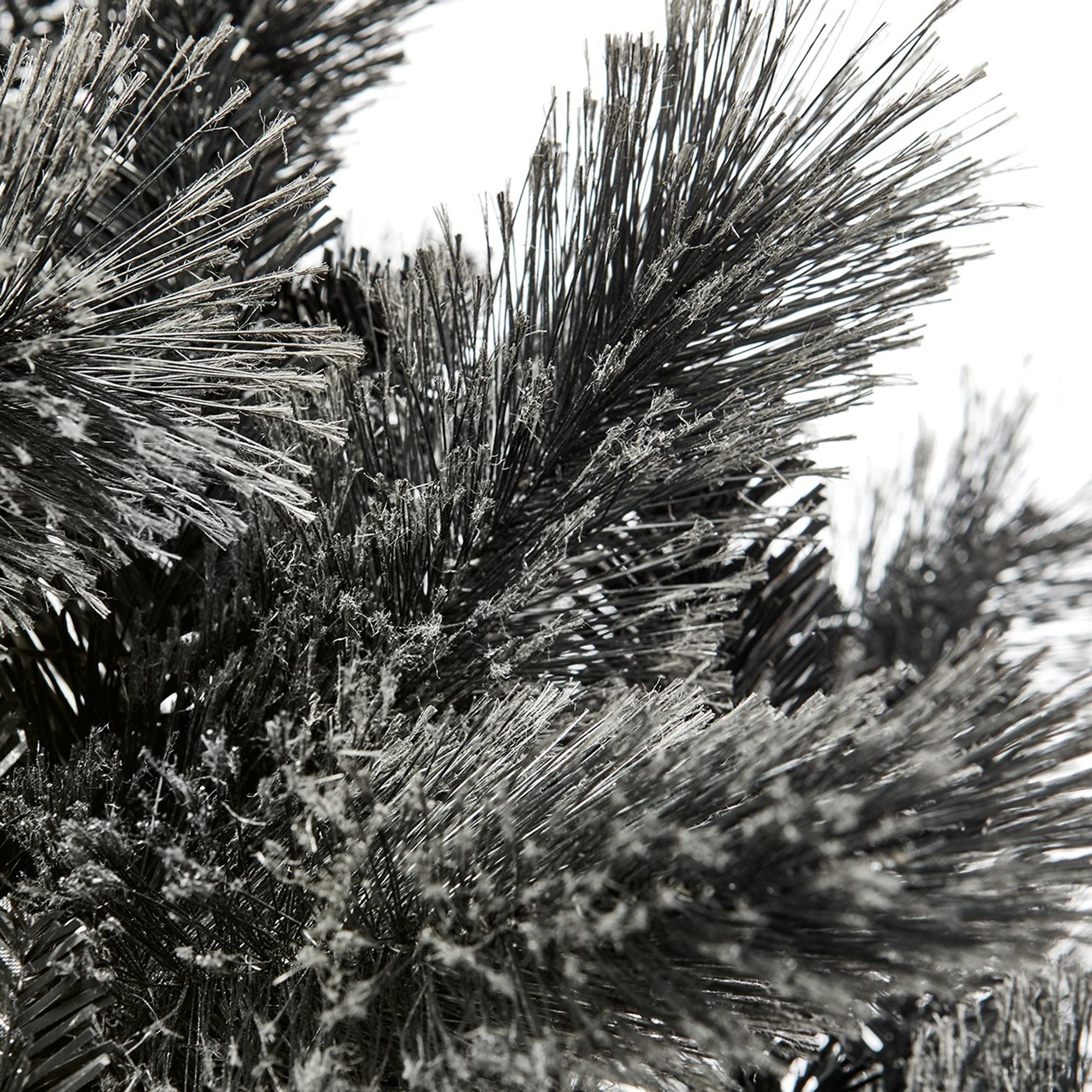 8ft Black tipped Fir Black Hinged Full Artificial Christmas tree