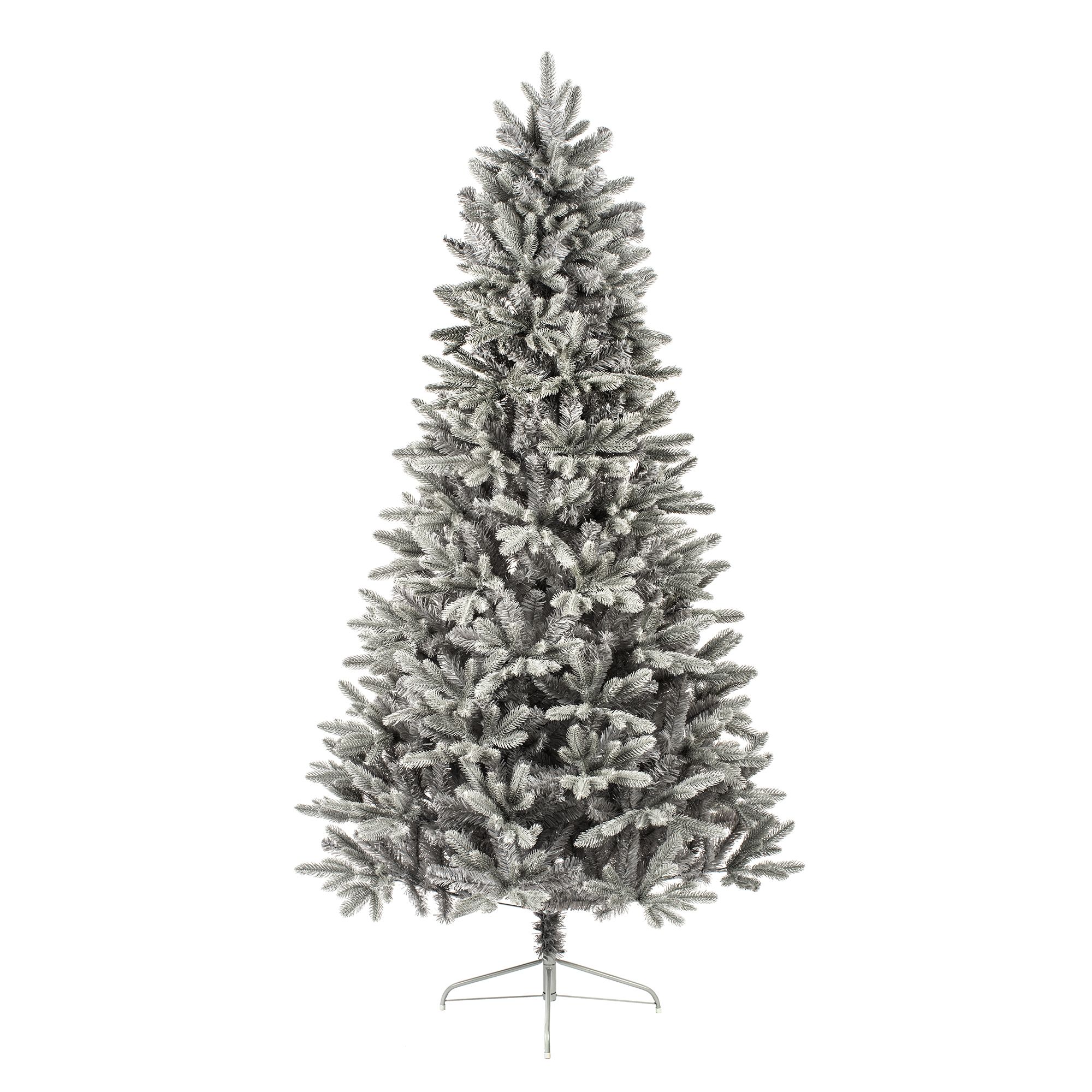 8ft Cherry pine Grey Hinged Full Artificial Christmas tree