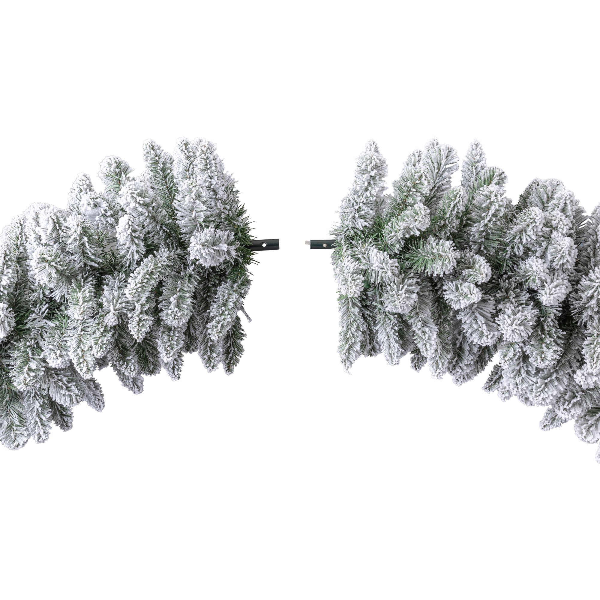 8ft Frosted effect Artificial Christmas tree arch - Green