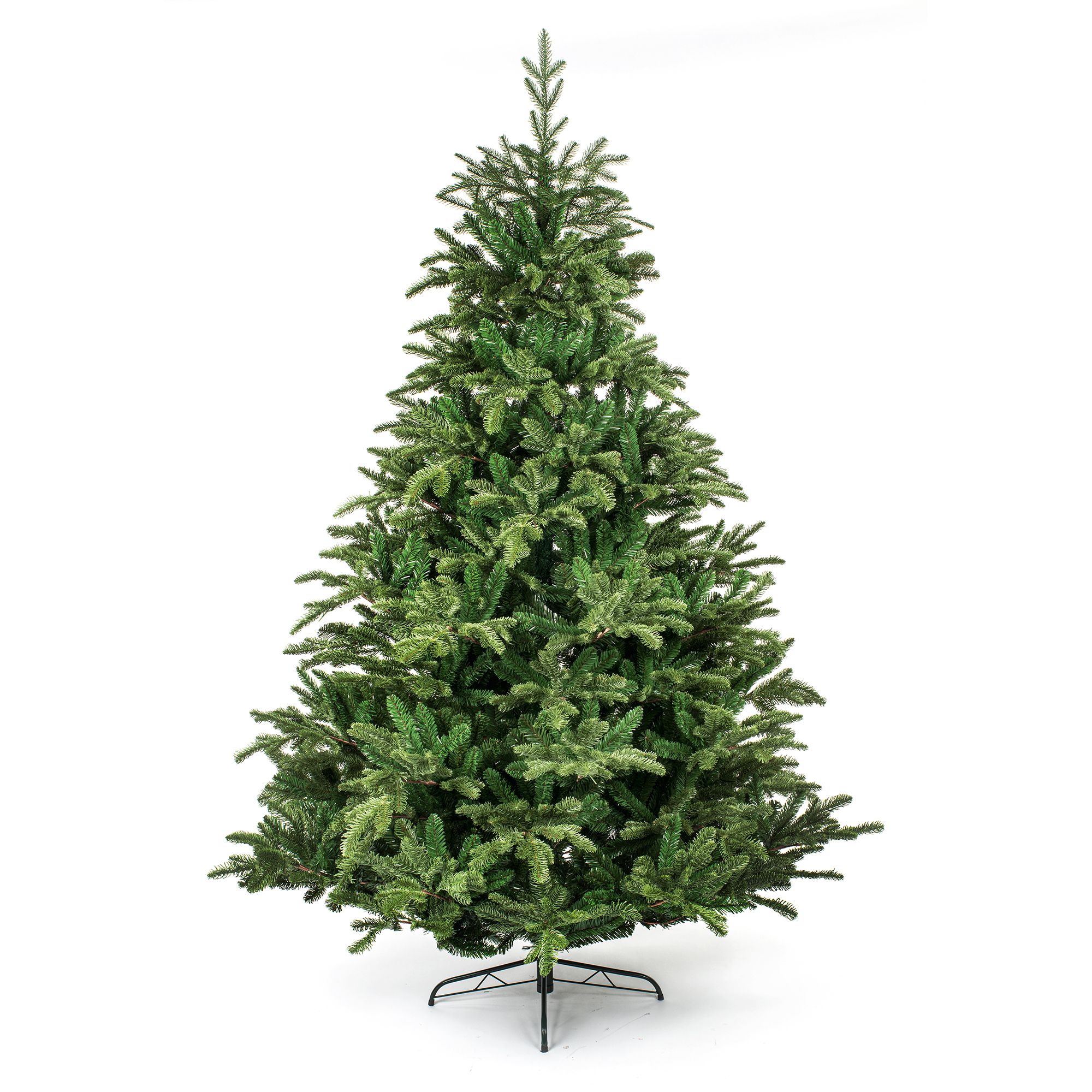 8ft Nordman fir Green Hinged Full Artificial Christmas tree | DIY at B&Q
