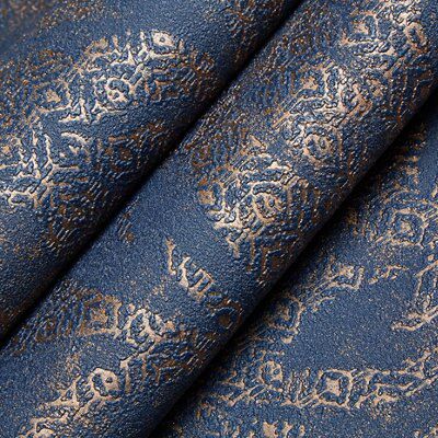 A.S. Creation Bohemian burlesque Blue Metallic effect Embossed ...