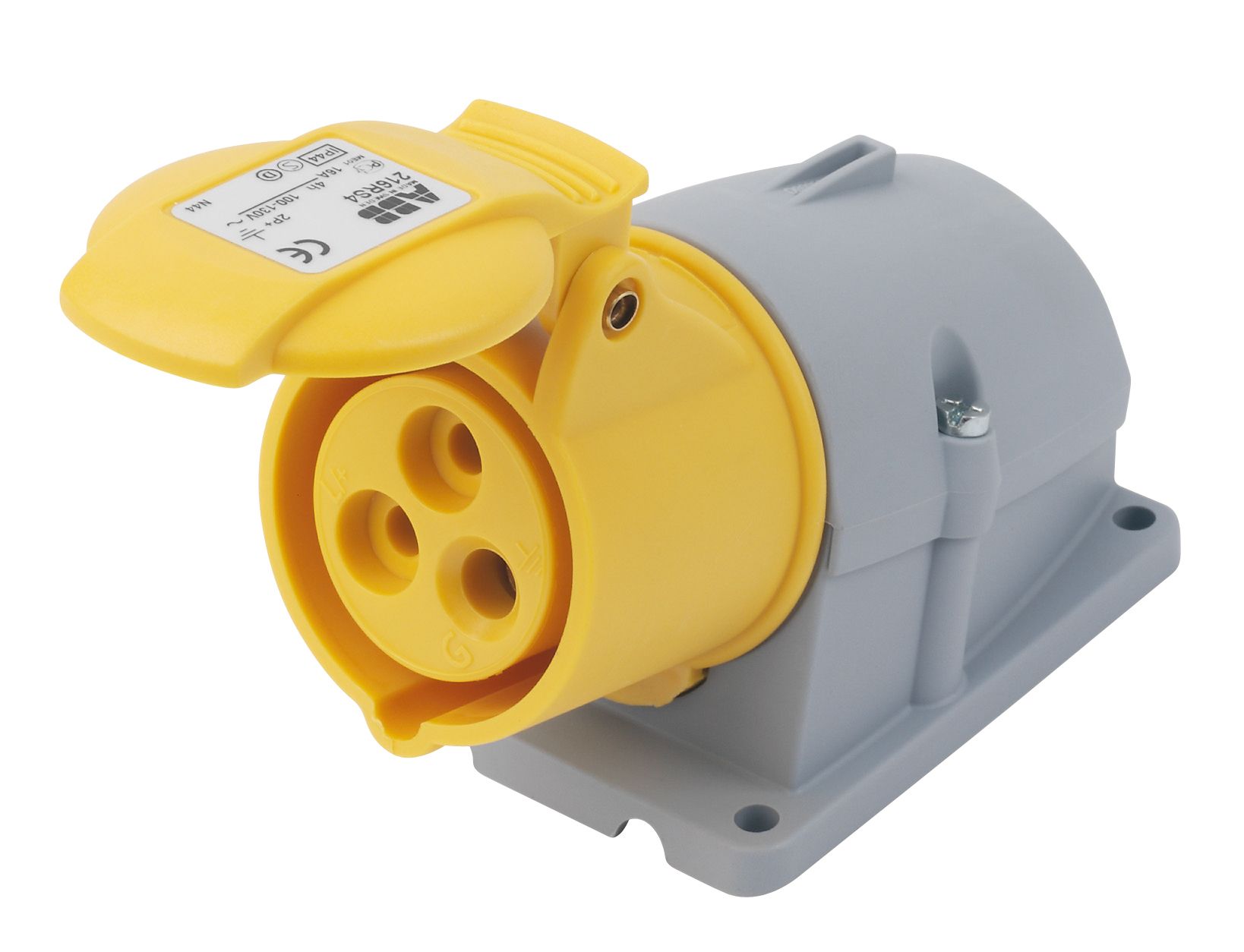ABB 16A Yellow Site surface socket | DIY at B&Q