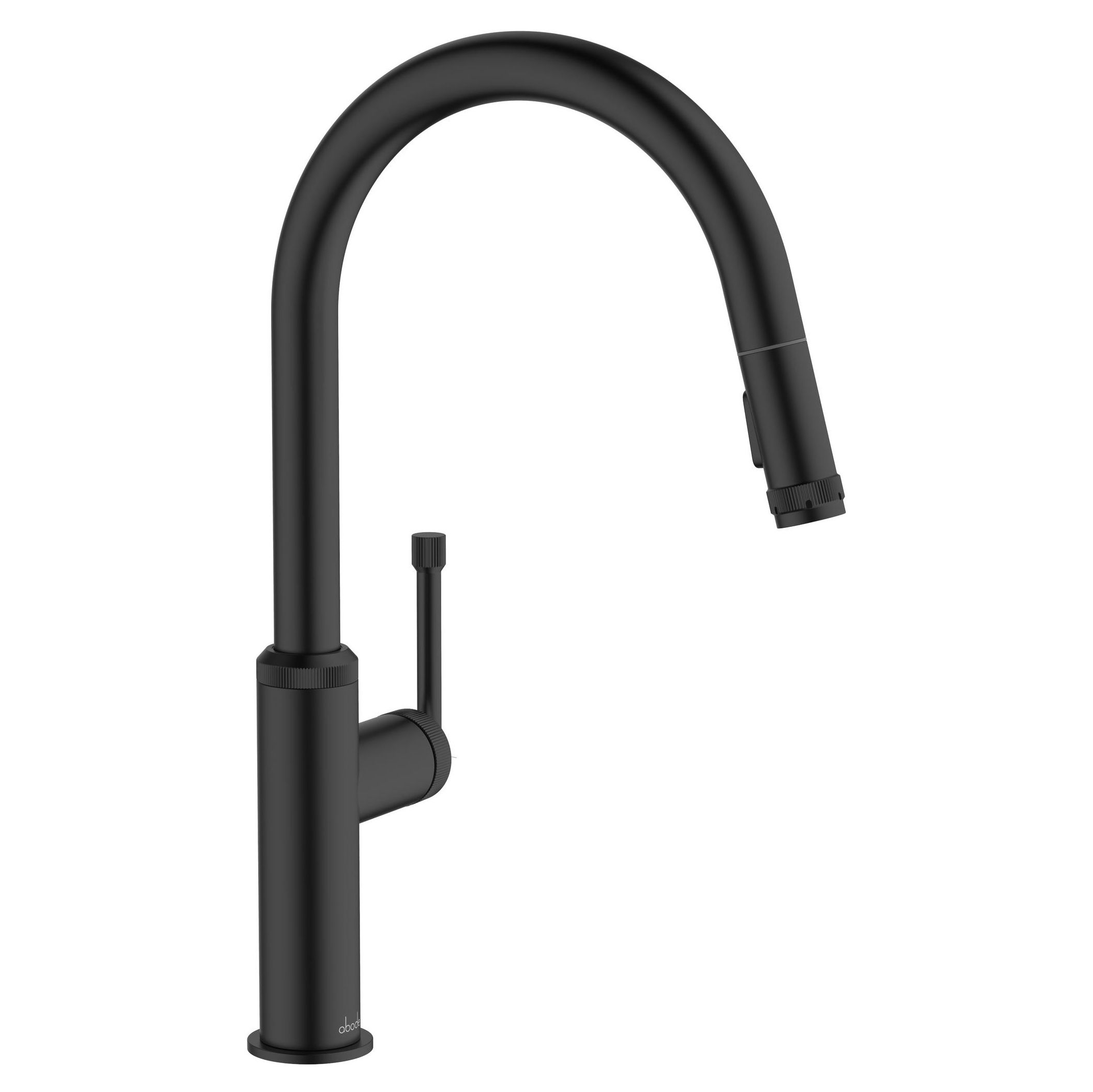 Abode Industrial Matt Black Kitchen Side lever pull out Tap