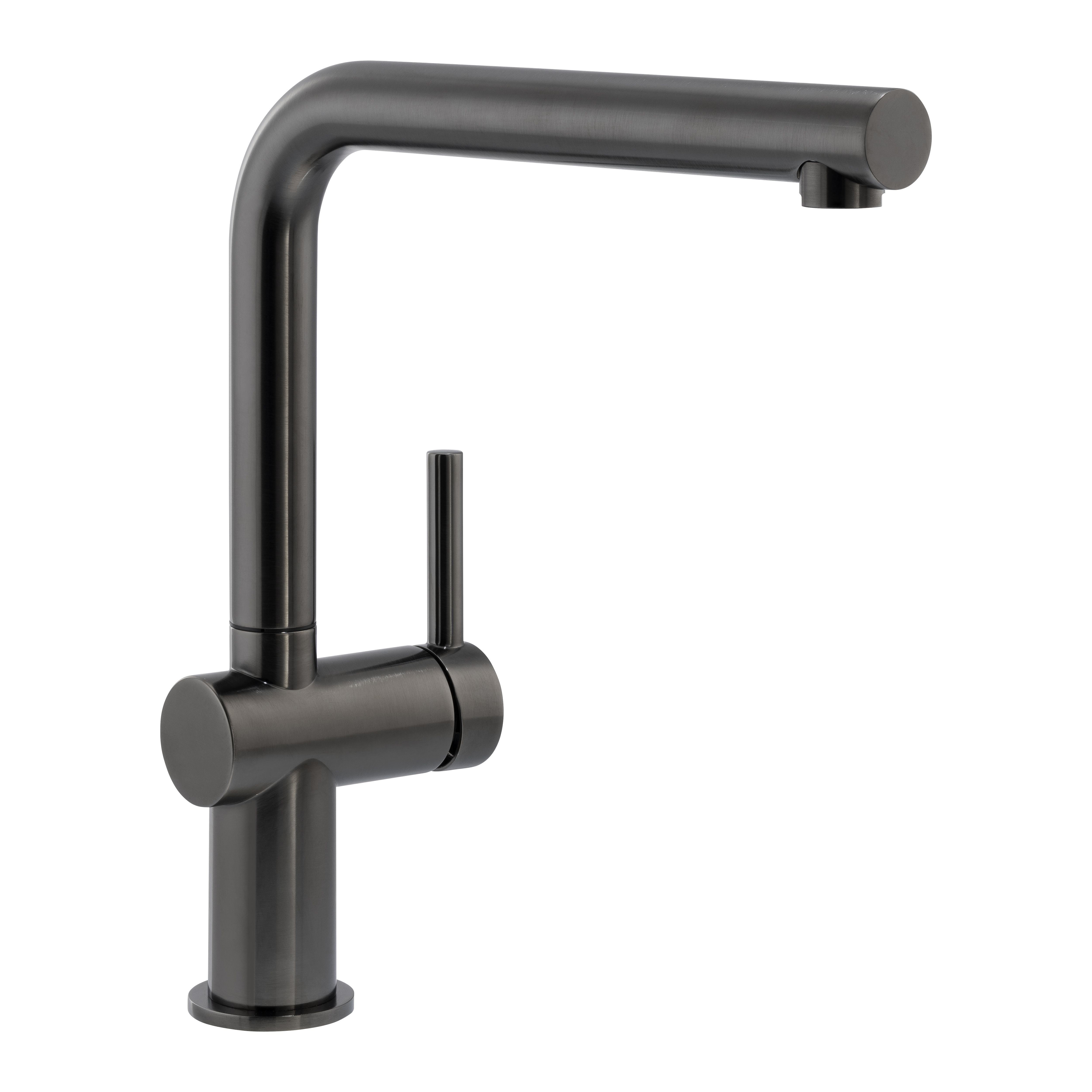 Abode Logik Matt Gun metal black Kitchen Side lever Tap