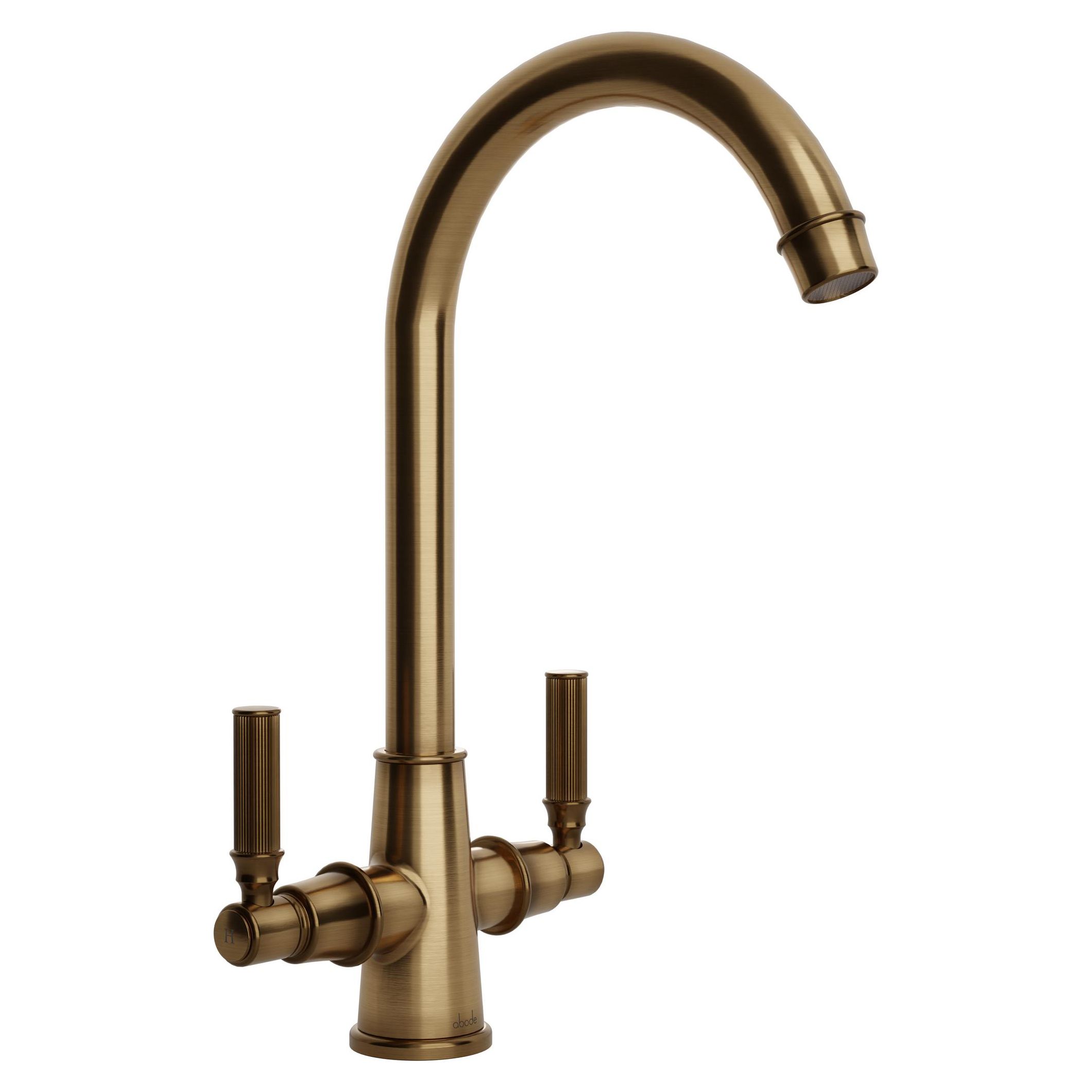 Abode Ridge Aged brass effect Kitchen Lever Tap