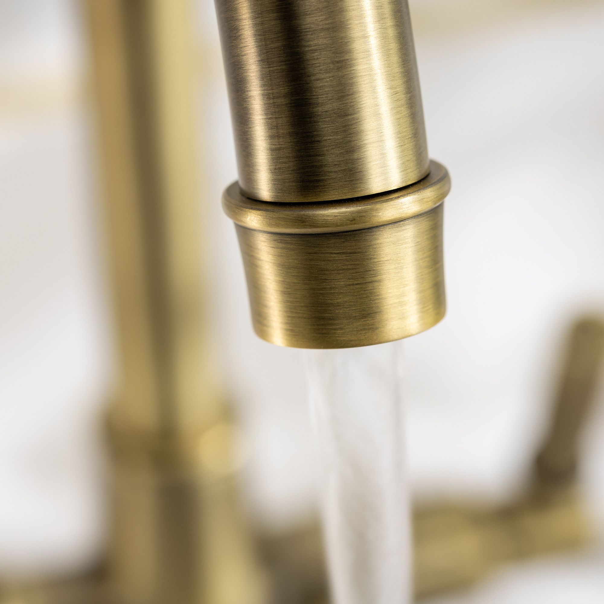 Abode Ridge Aged brass effect Kitchen Lever Tap