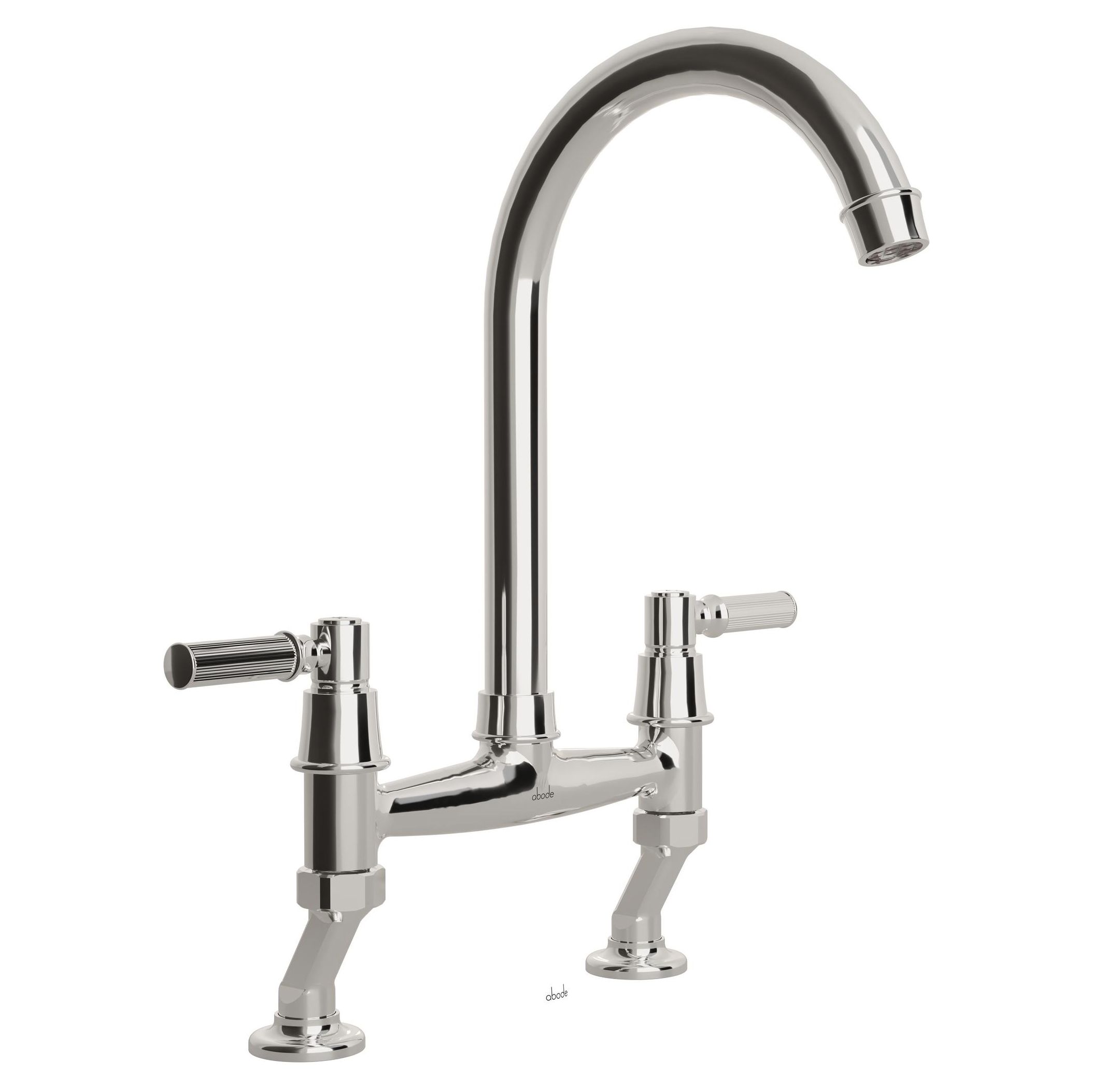 Abode Ridge Chrome-plated Kitchen Bridge mixer Tap