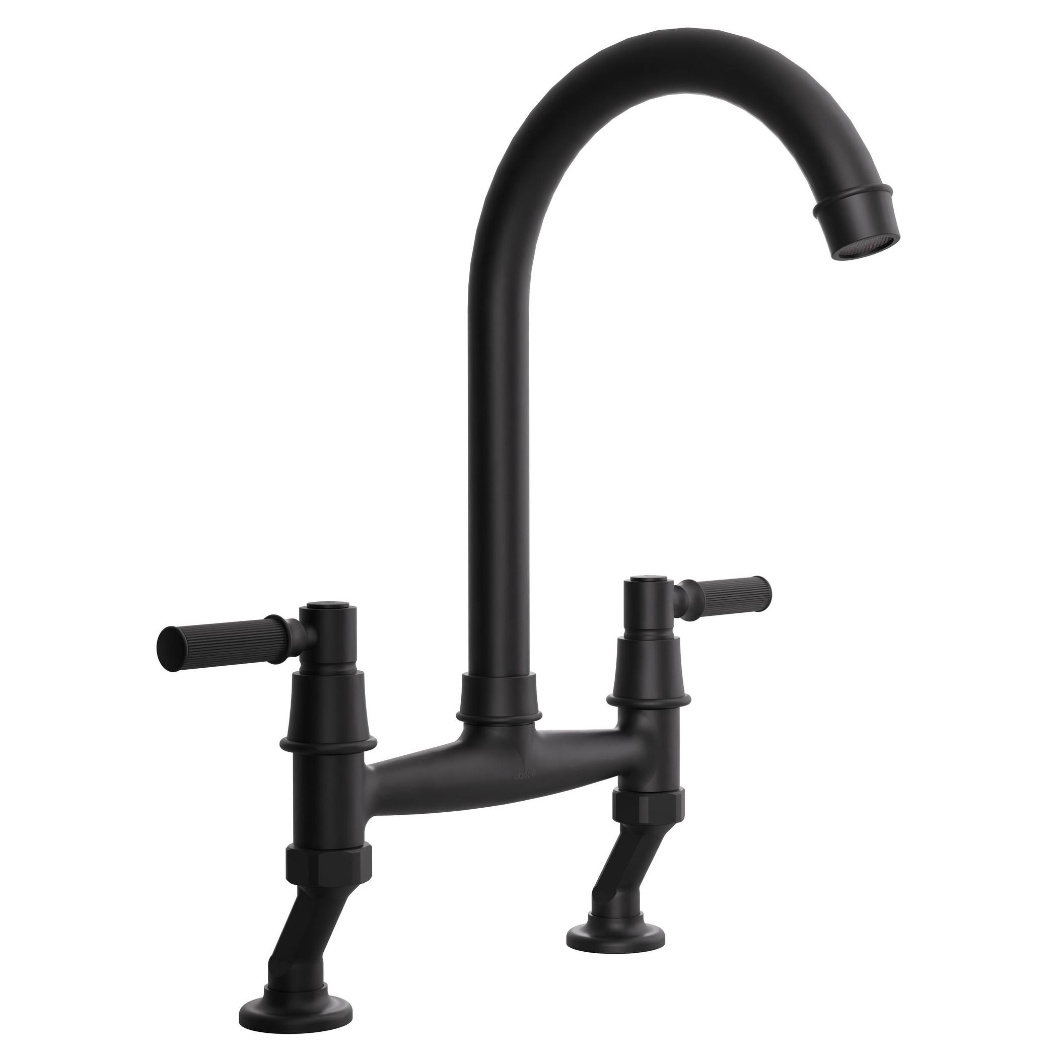 Abode Ridge Matt Black Kitchen Bridge mixer Tap