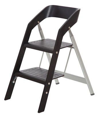 Abru 2 tread Aluminium & wood Step stool (H)0.91m