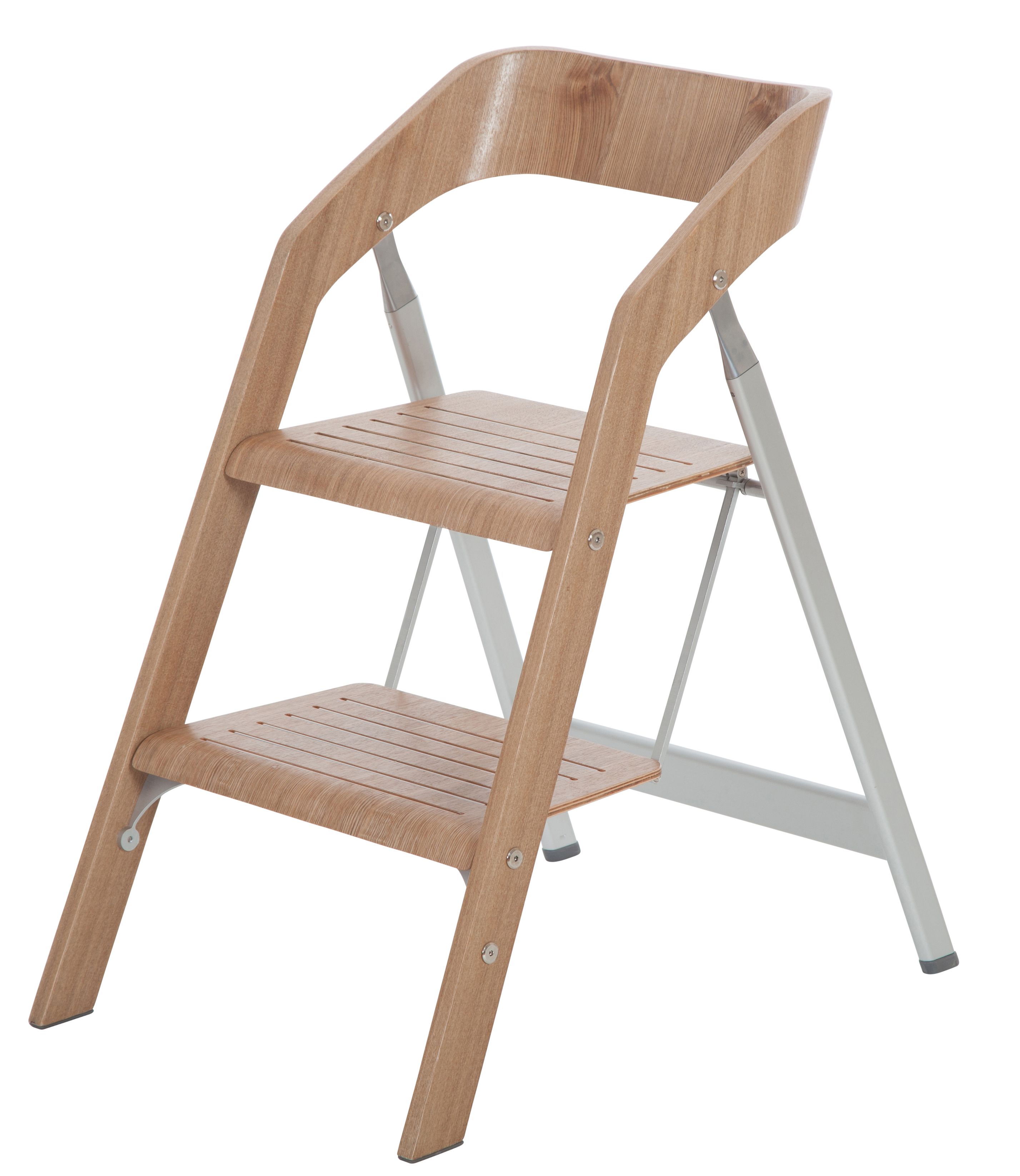 Abru 2 tread Wood & aluminium Step stool, 0.91m | DIY at B&Q