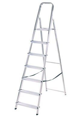 Abru 7 tread Aluminium Step Ladder | DIY at B&Q