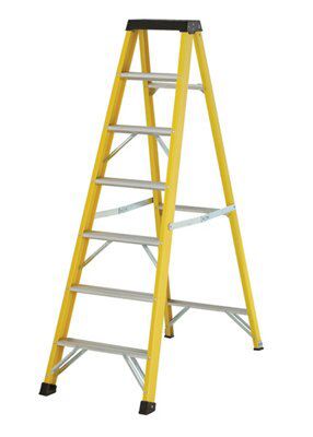 Abru Aluminium & fibreglass Step Ladder (H)1.75m
