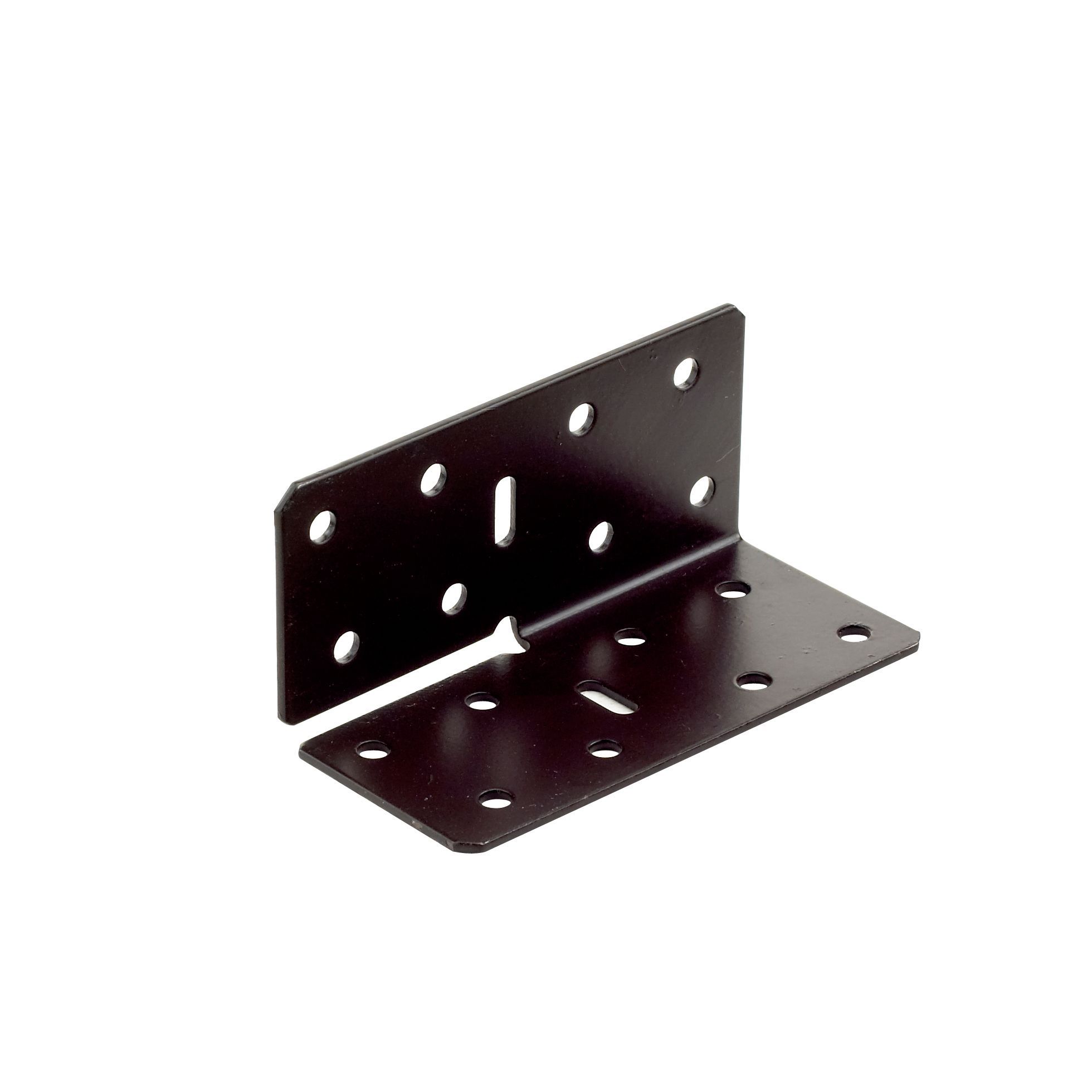 Abru Brown Powder-coated Steel Angle bracket (H)88mm (W)40mm (L)40mm