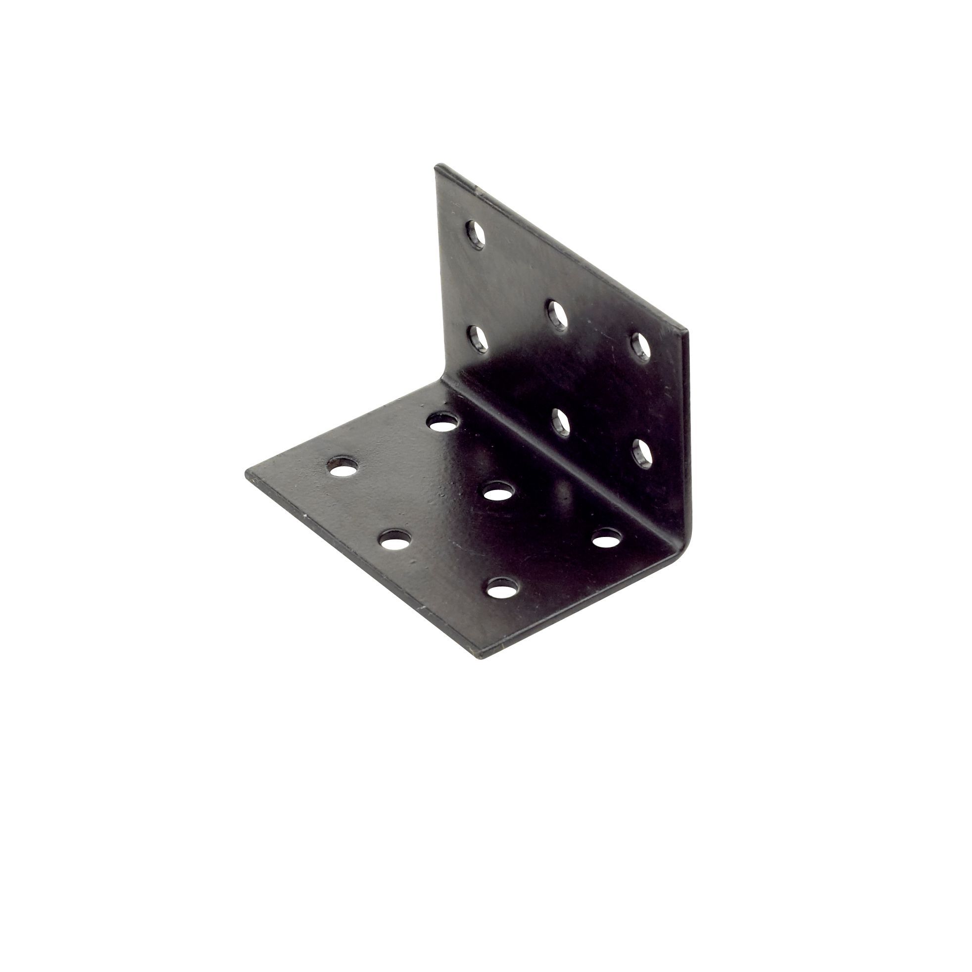 Abru Brown Powder-coated Steel Perforated Angle bracket (H)60mm (W)40mm ...