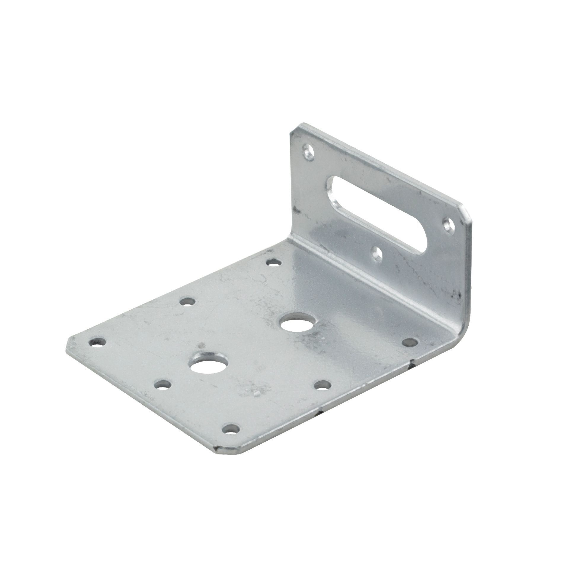 Abru Silver effect Powder-coated Steel Angle bracket (H)75mm (W)85mm (L ...
