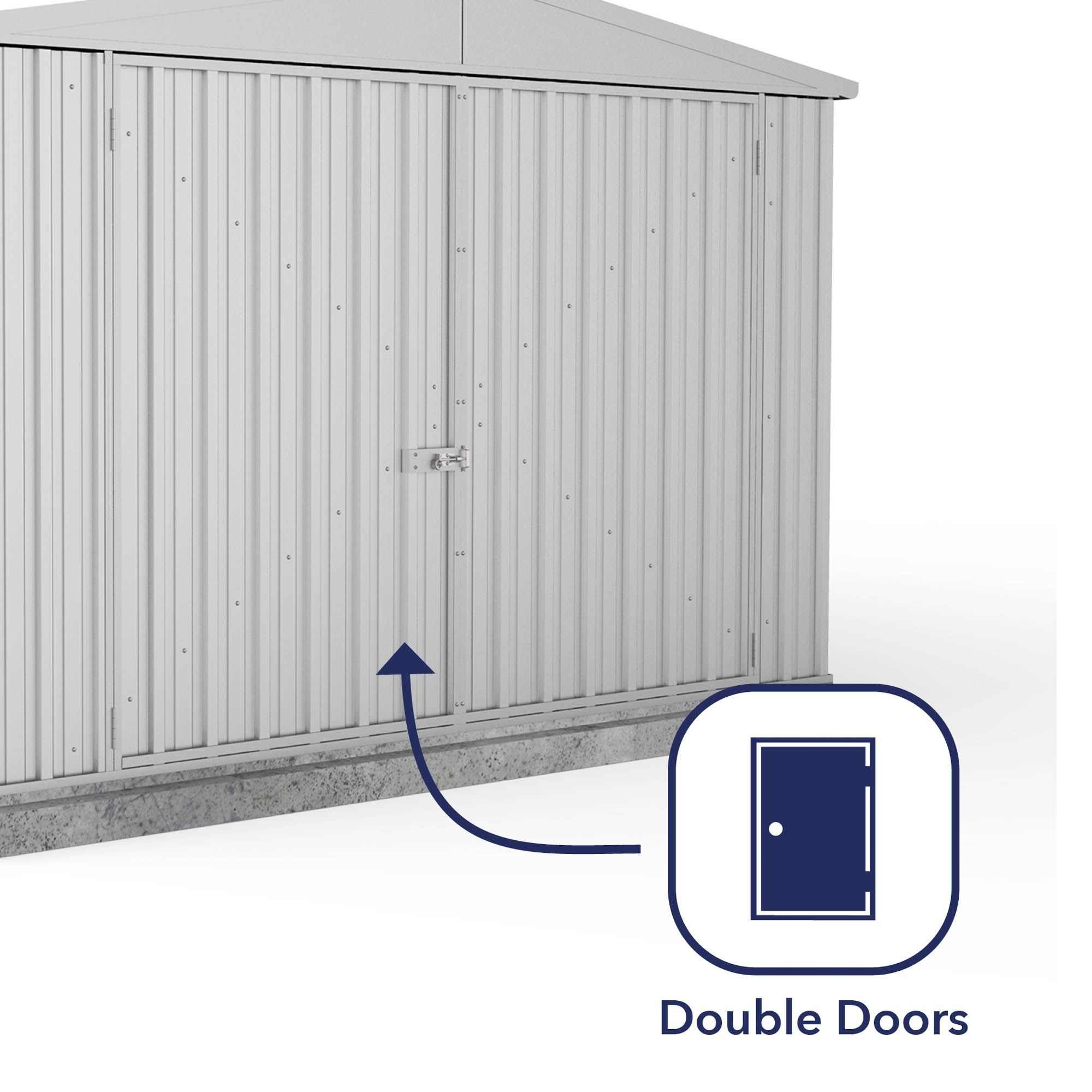 Absco 10x15 ft with Double door Apex Metal Workshop (H)2060mm x (W)3000mm