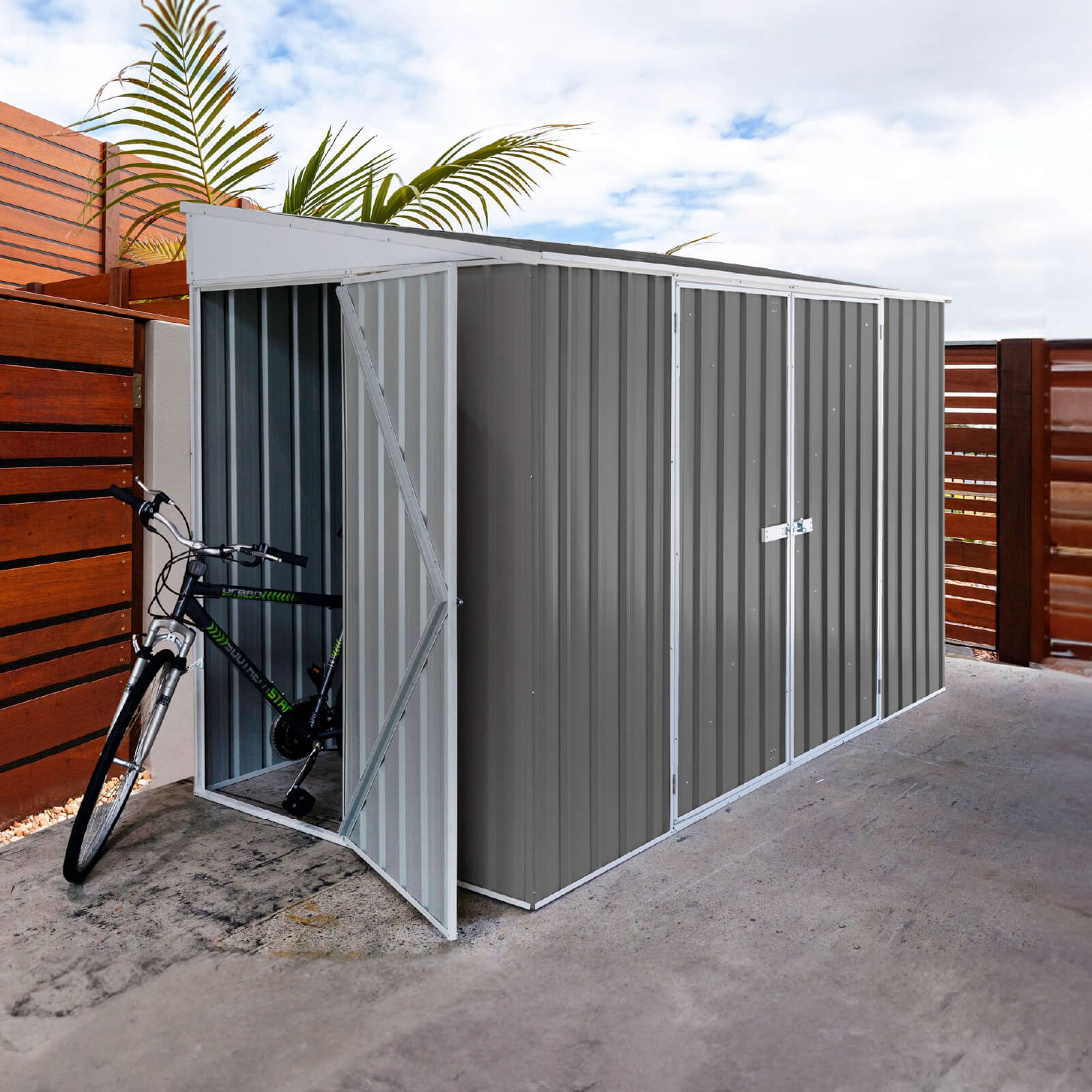 Absco Metal 3 x 1.52m Pent Bike store