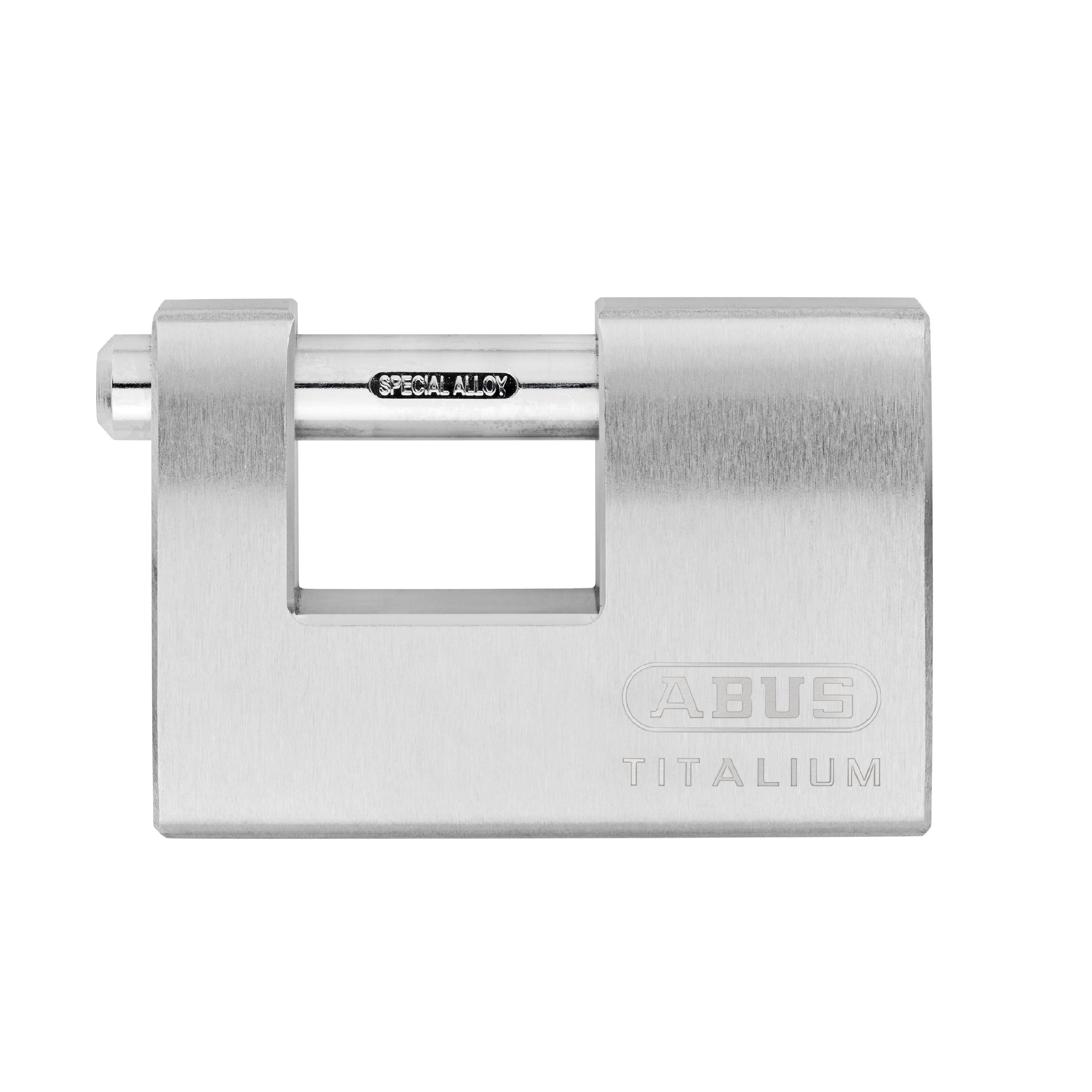 Abus Monobloc Block Titalium Hardened steel Cylinder Open shackle ...