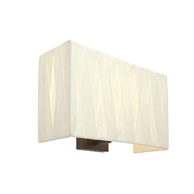Acasia Pleated Matt Ivory Wall light