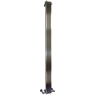 Accuro Korle Cadence Stainless steel Vertical Radiator, (W)140mm x (H ...