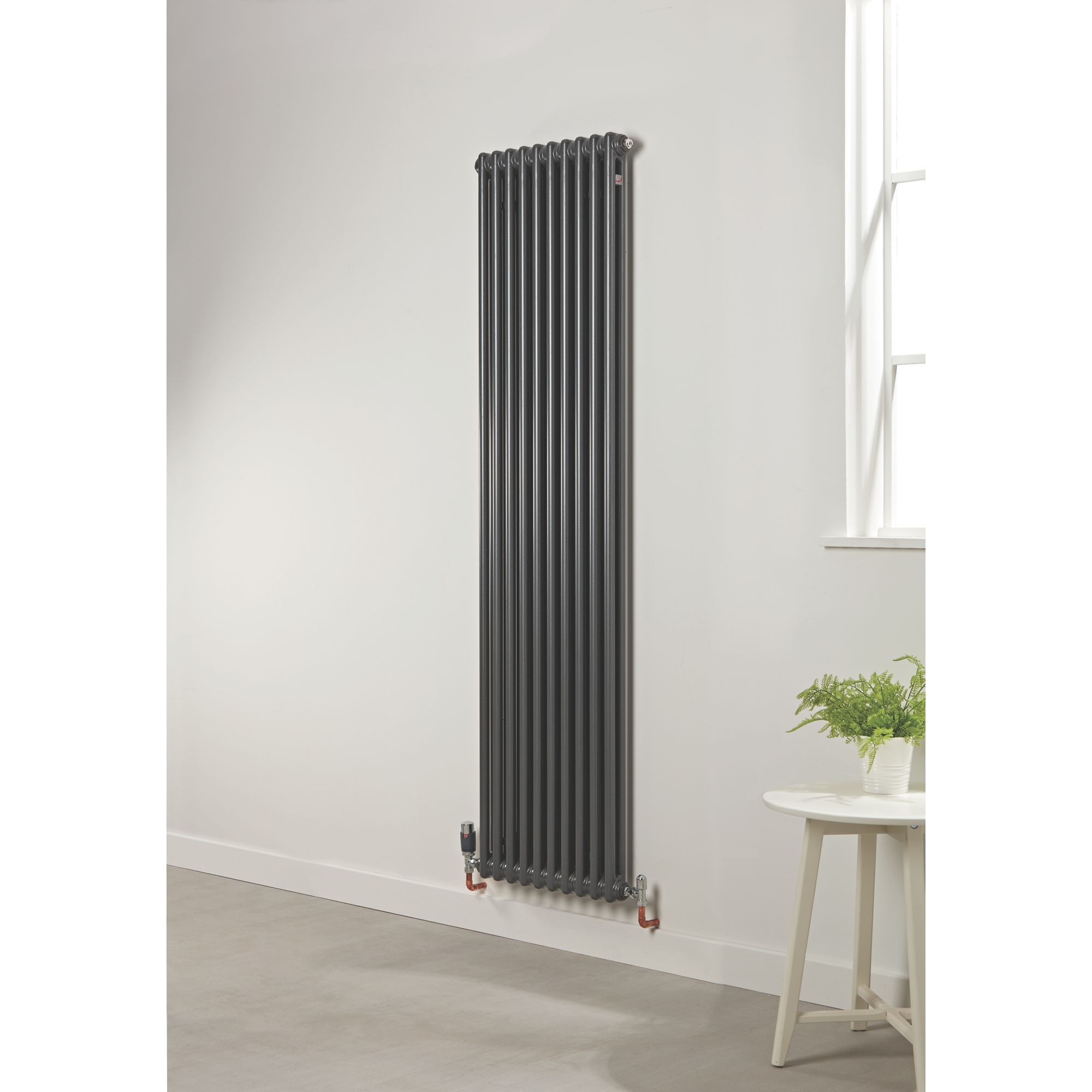 Acova Classic 2 Column Radiator, Volcanic (W)490mm (H)2000mm | DIY at B&Q