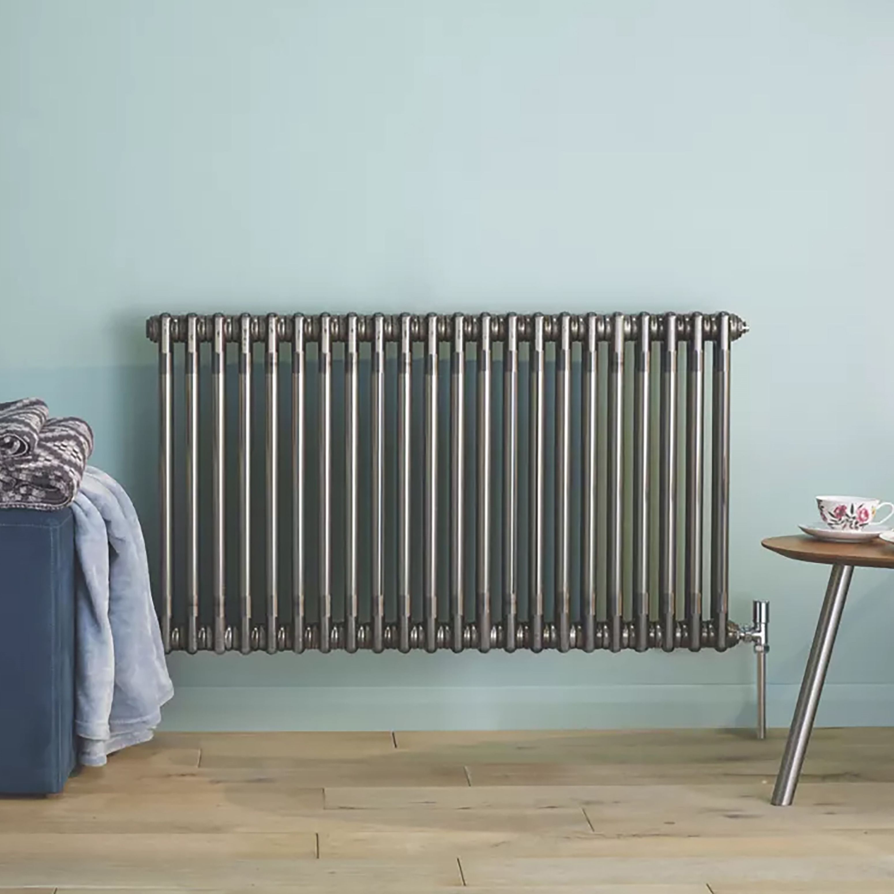 Acova Raw metal 4 Column Radiator, (W)1226mm x (H)600mm at B&Q