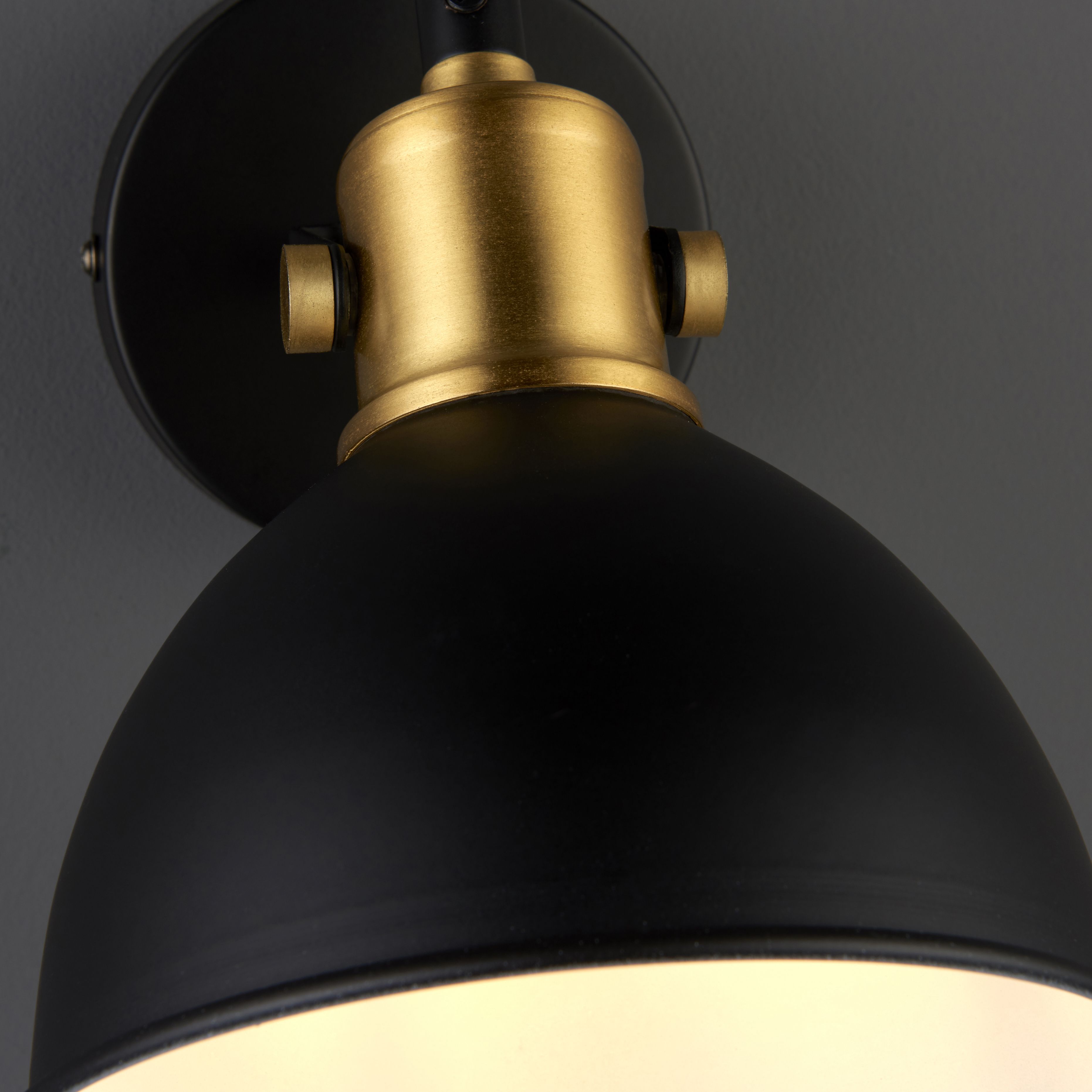 Acrobat Matt Black LED Wall light